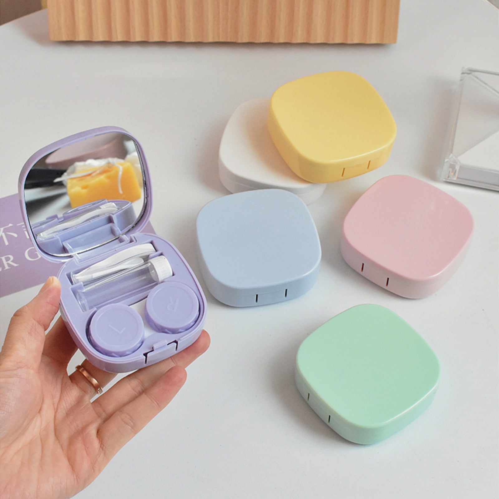 NIBOLOG 1 Set Contact Lenses Case Dust-proof Minimalist Reusable Built ...
