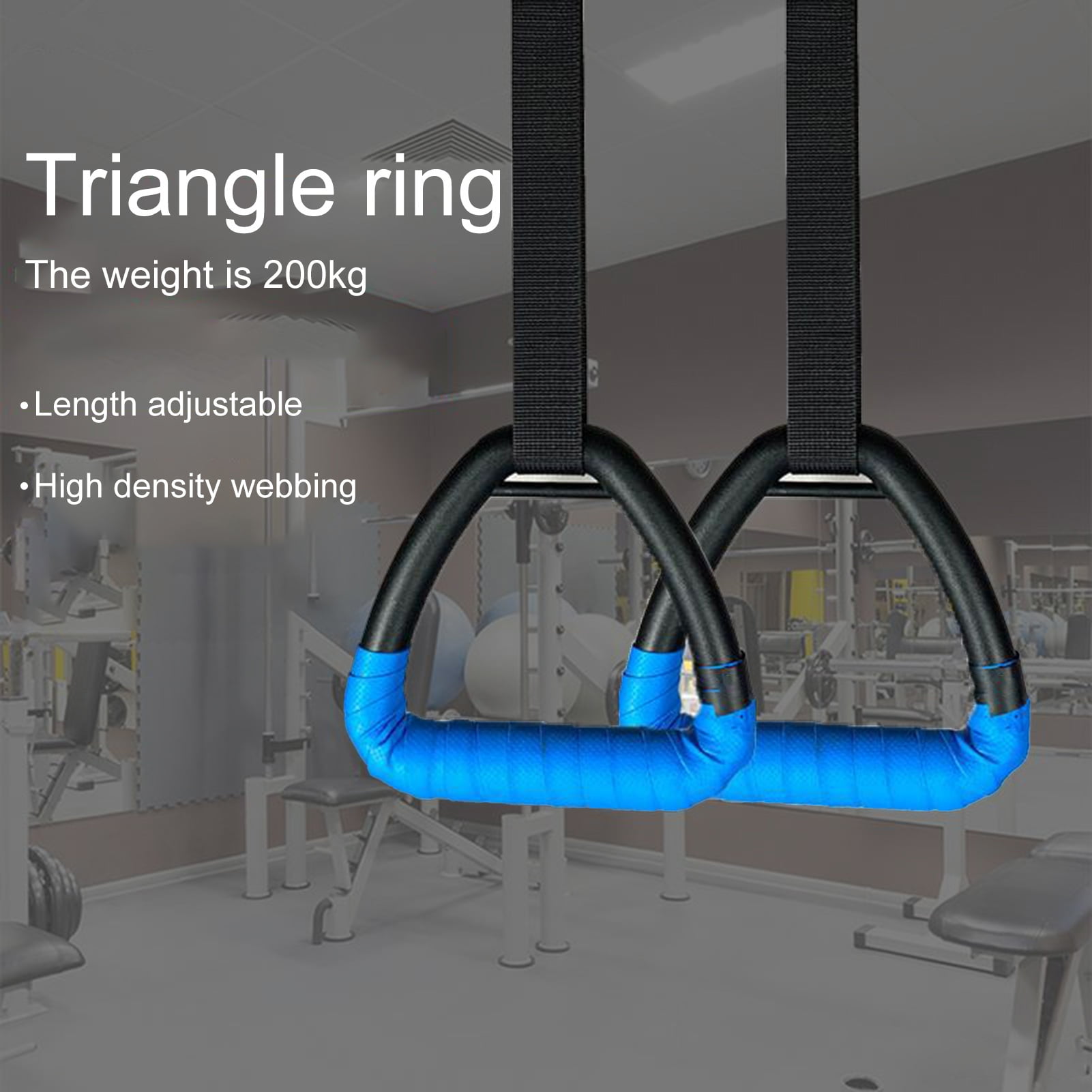 NIBOLOG 1 Set Gym Rings Ergonomics Sweat-Absorbed Strong Load-bearing ...