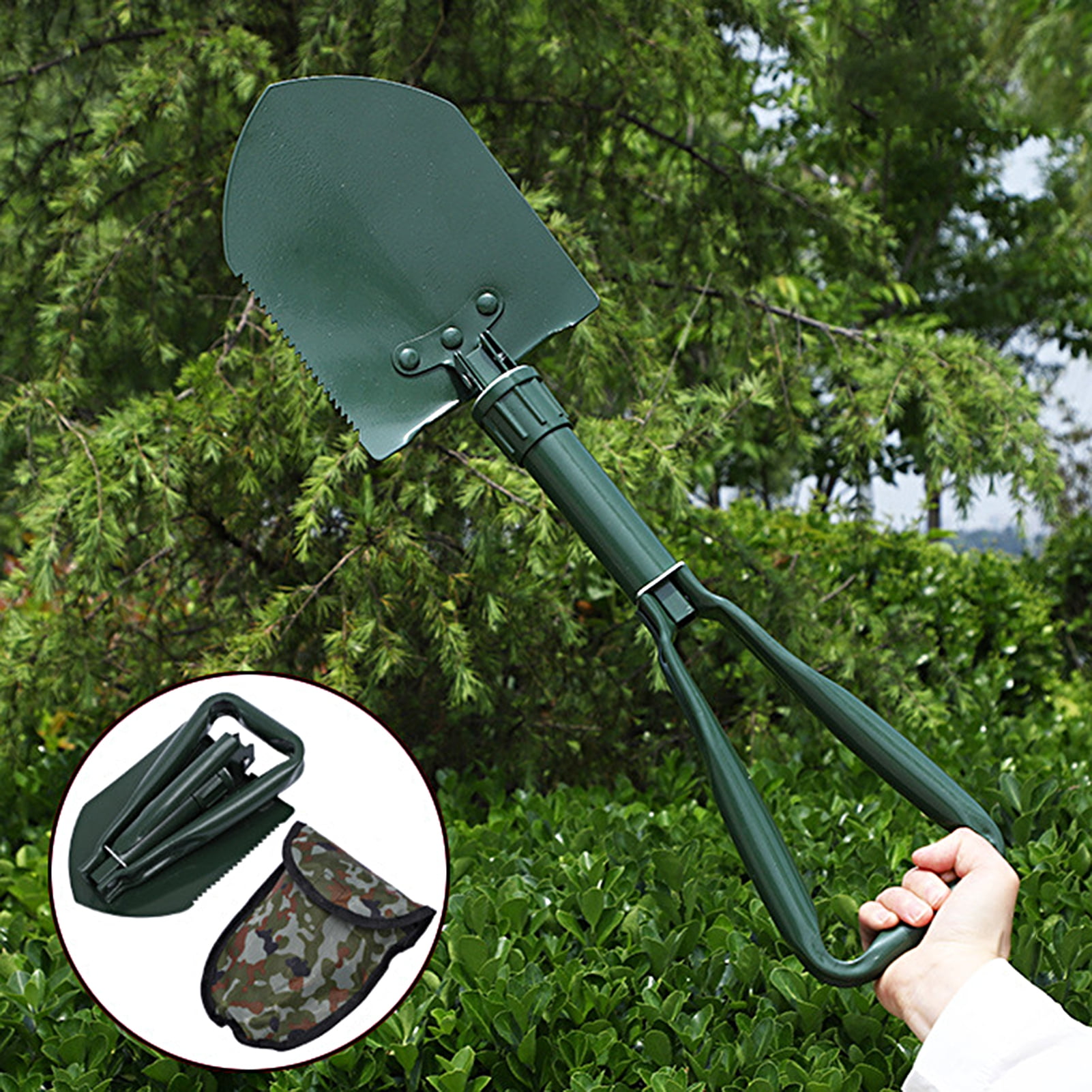 NIBOLOG 1 Set Outdoor Shovel Triangular Handle Portable Foldable Shovel ...
