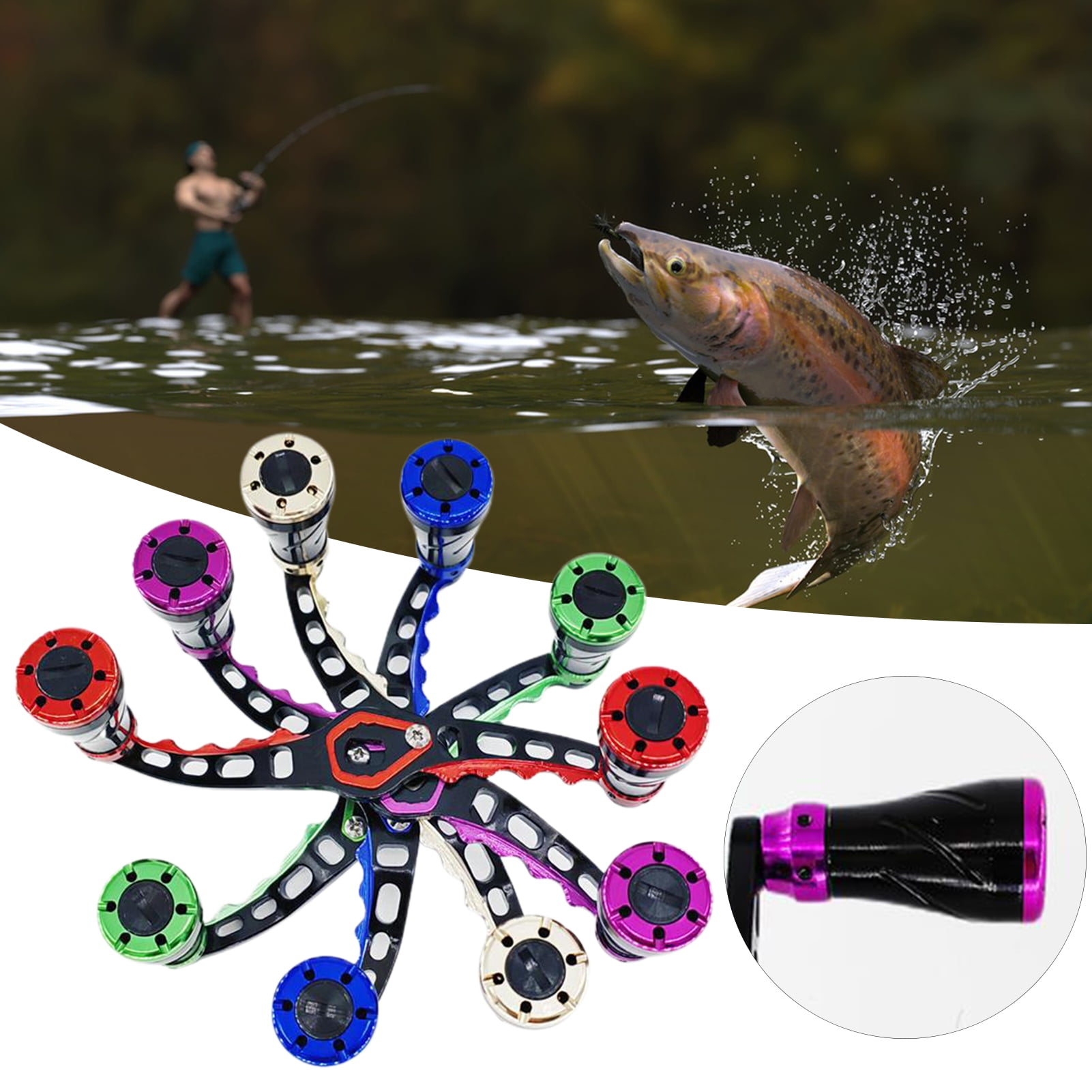 NIBOLOG 1 Set Refitted Fishing Rocker Non-slip Comfortable Grip High ...