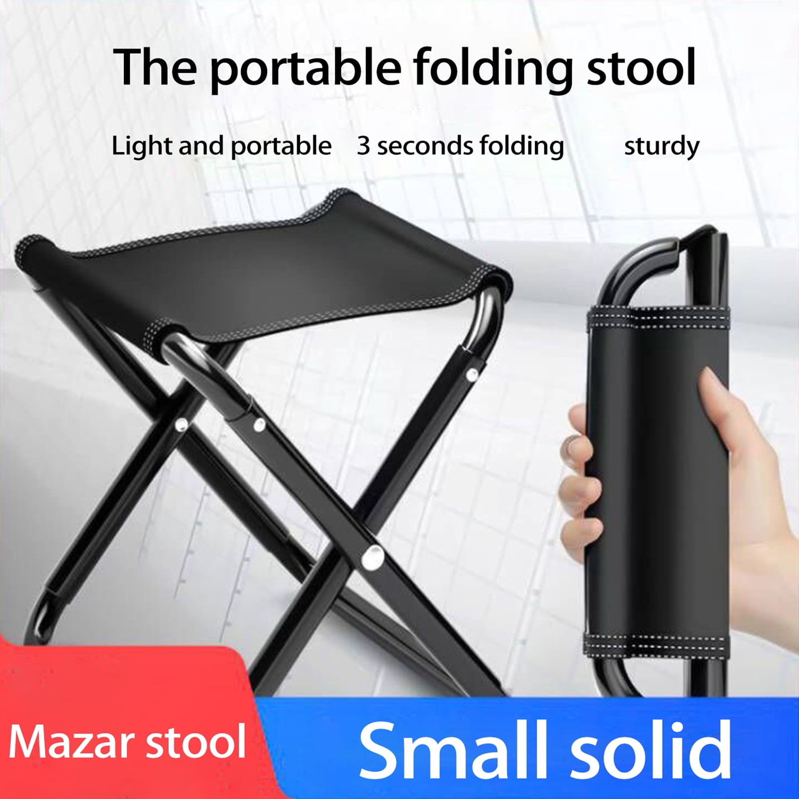 NIBOLOG 1 Set Travel Stool Foldable Strong Bearing Capacity Dirt ...