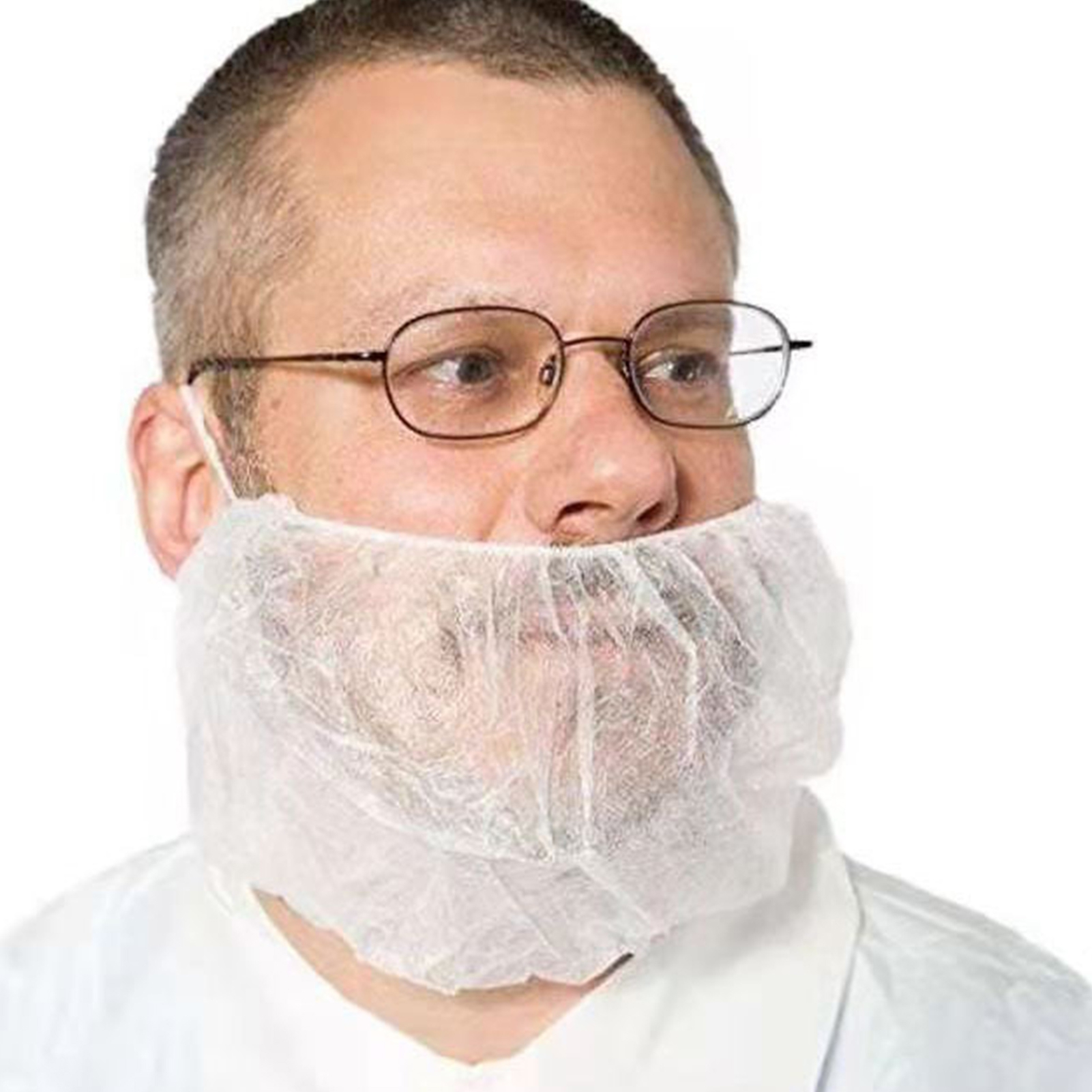 NIBOLOG 100Pcs Beard Protectors Disposable Breathable Non-woven Fabric ...