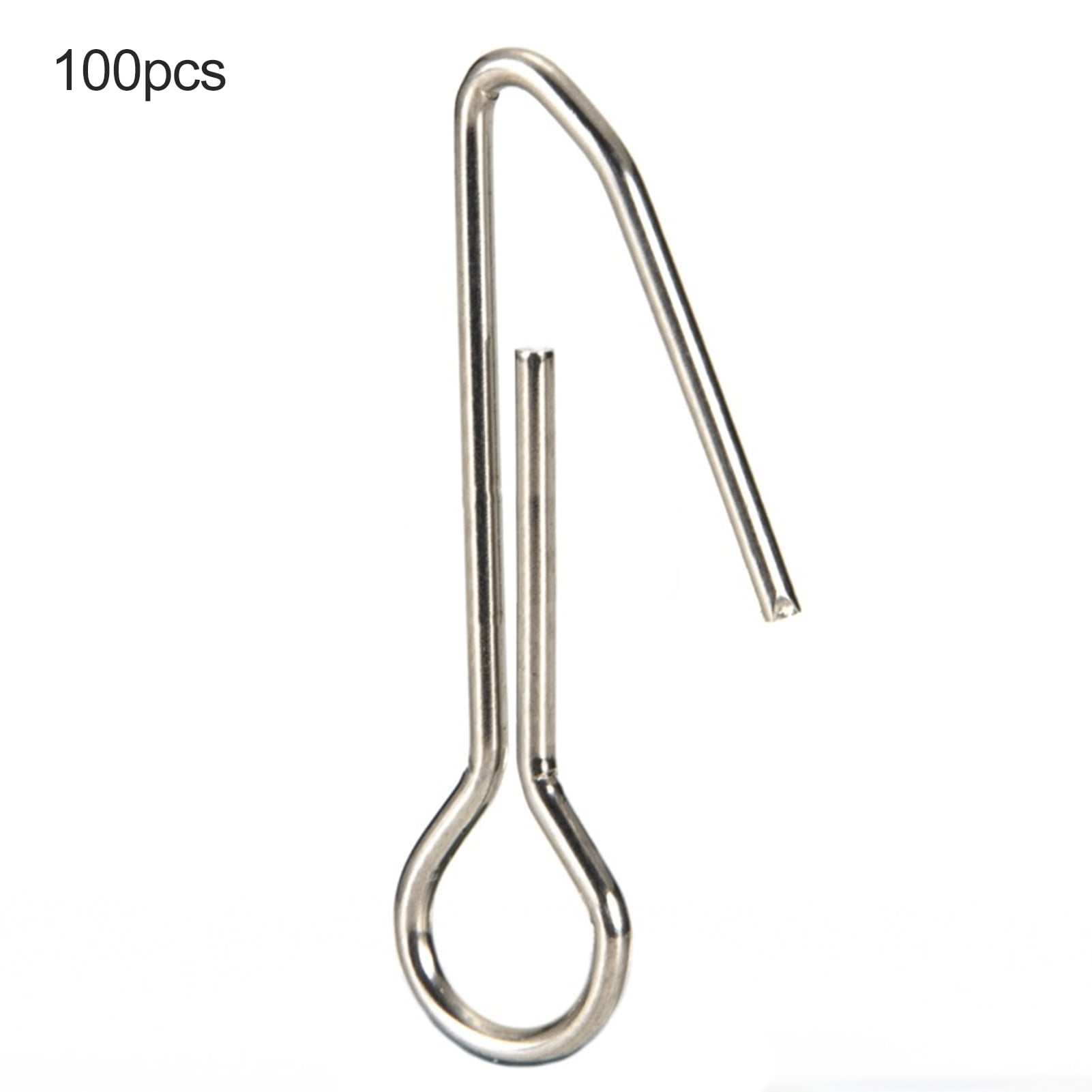 NIBOLOG 100Pcs Stainless Steel Fishing Connecting Pins Swivel Soft Lure ...