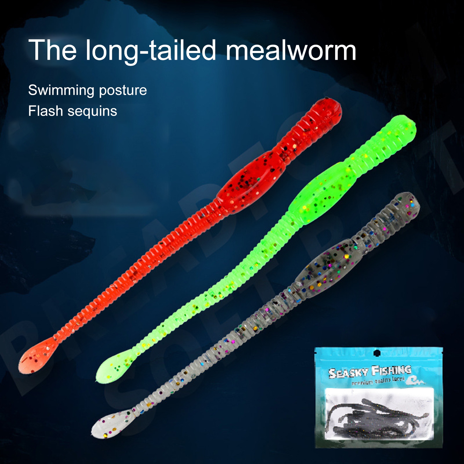 NIBOLOG 10Pcs 7cm Soft Bait Spiral Pattern Fast Fish Gathering ...