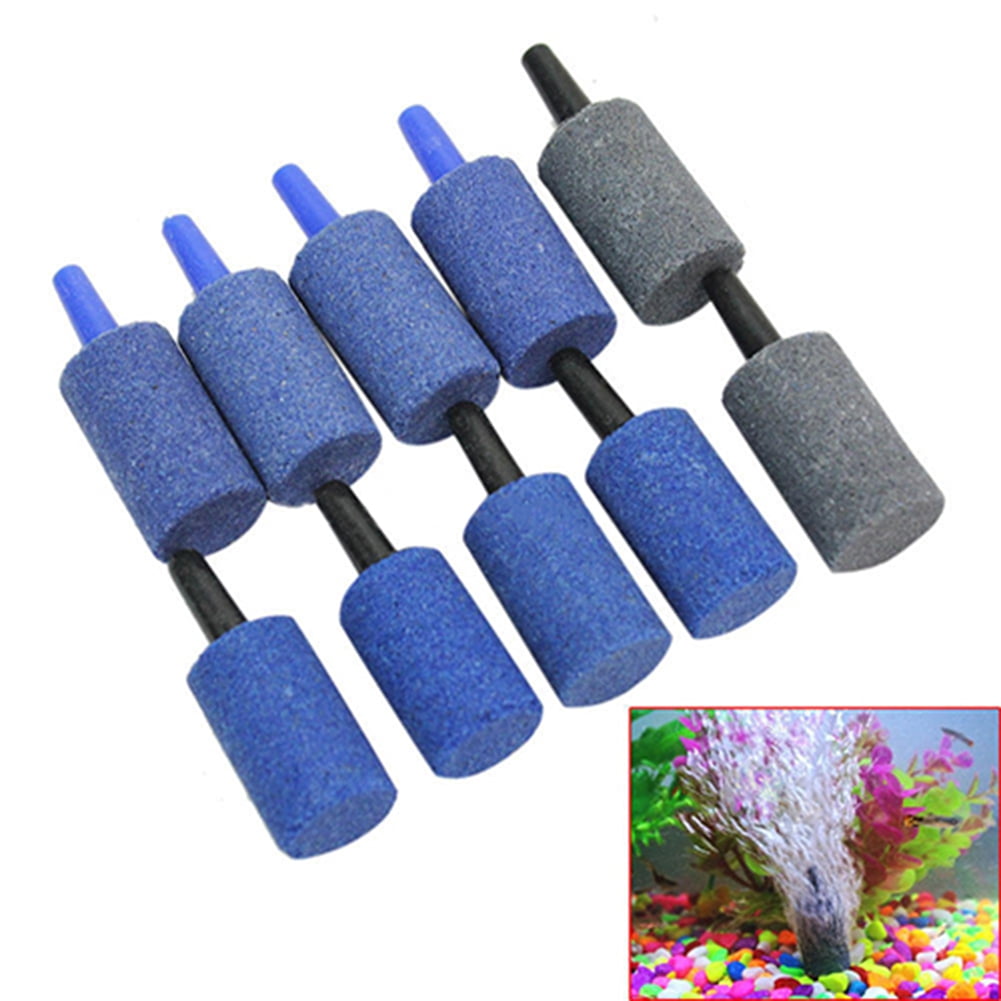 NIBOLOG 10Pcs Cylinder Airstone Bubble Release Aquarium Fish Tank ...