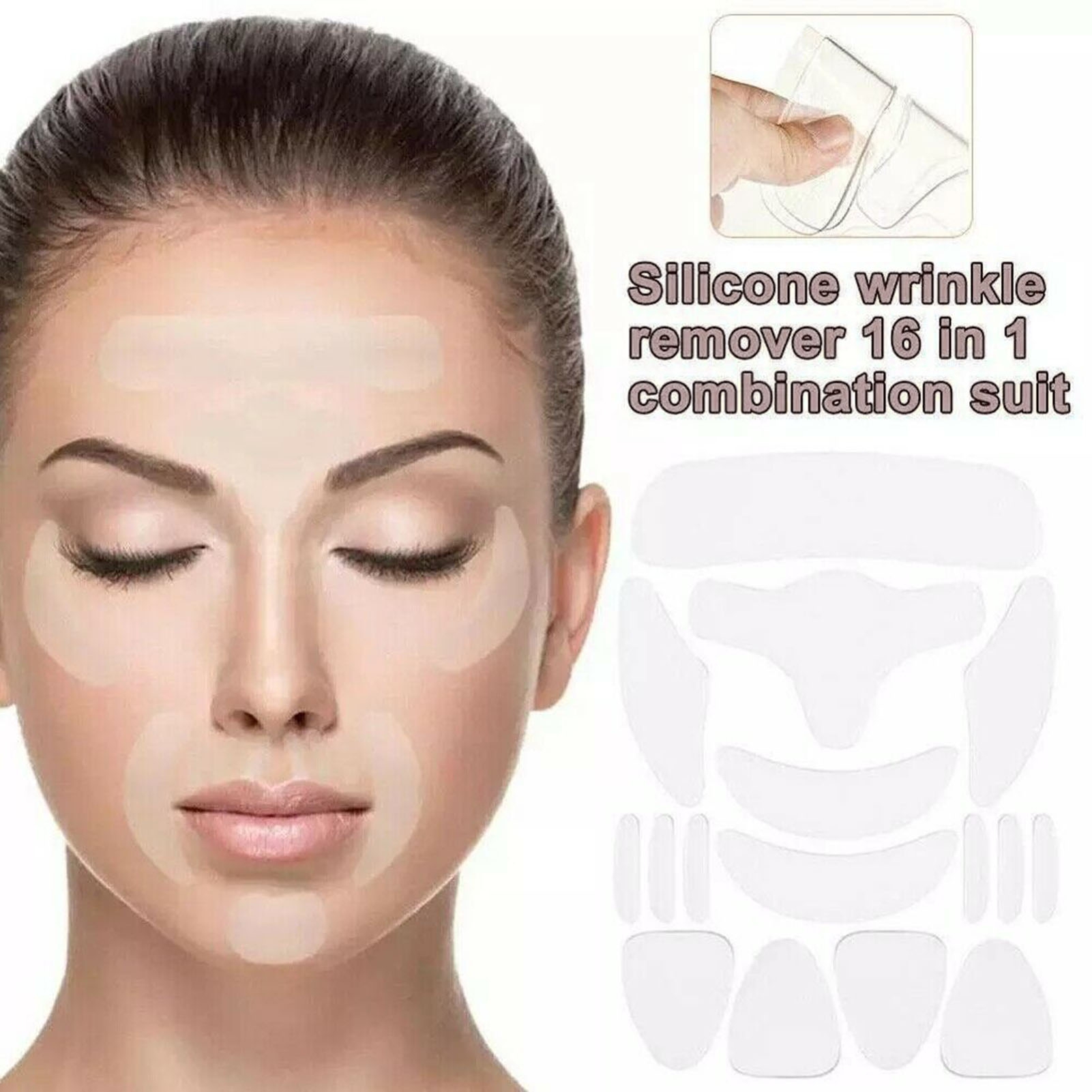 NIBOLOG 16Pcs/ Set Face Wrinkle Patches Reusable Improve Edema Natural ...