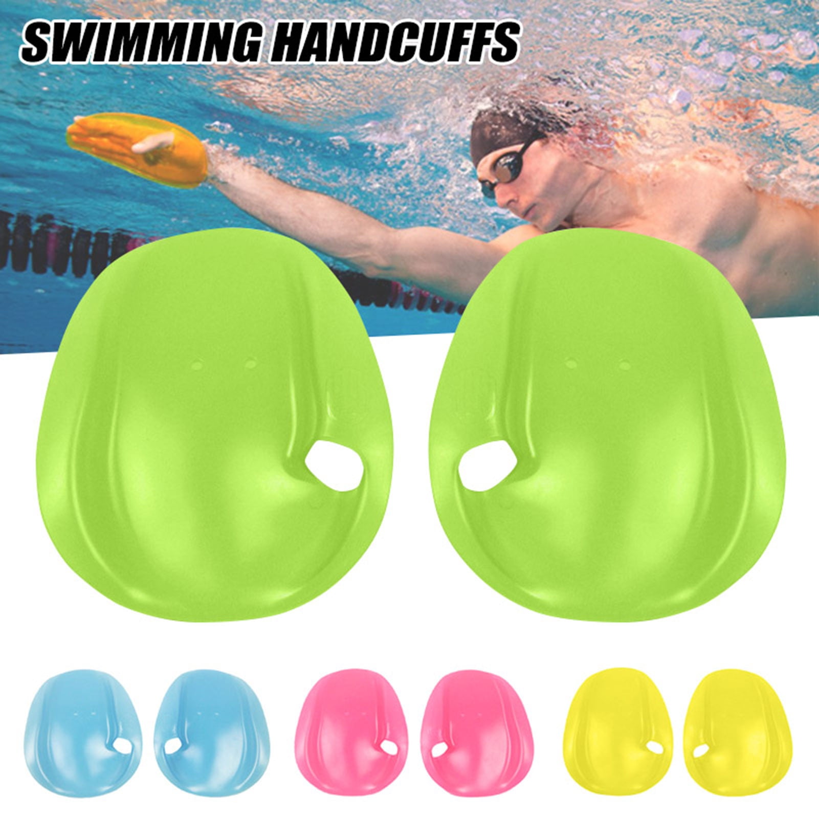 NIBOLOG 1Pair Swim Webbed Anti-oxidation Ergonomic Design Vibrant Color ...