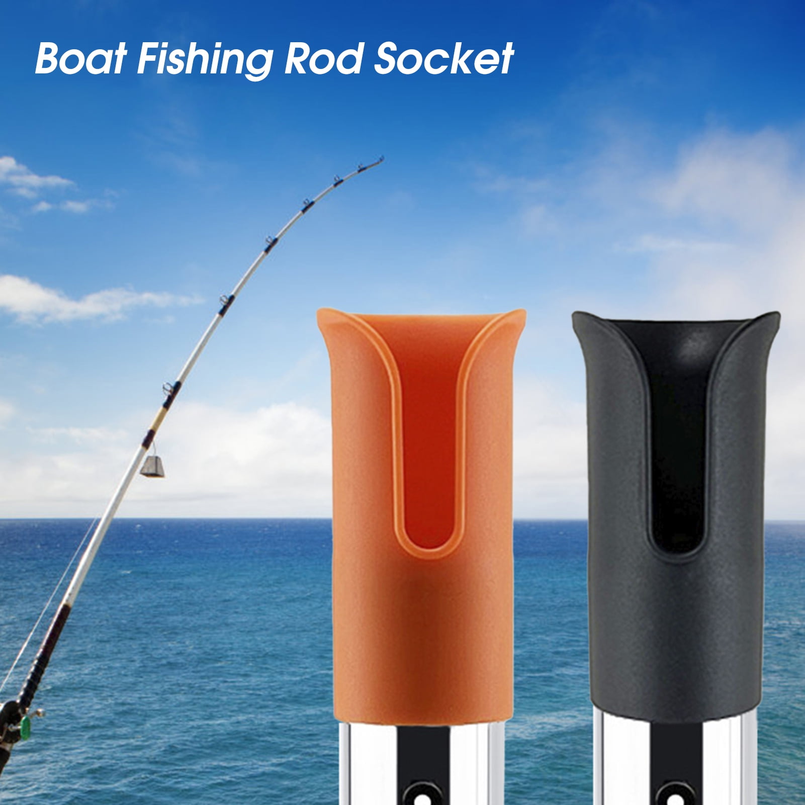 NIBOLOG 1Pc/1 Set Slotted Fishing Rod Bracket Round Single Hole Rust ...