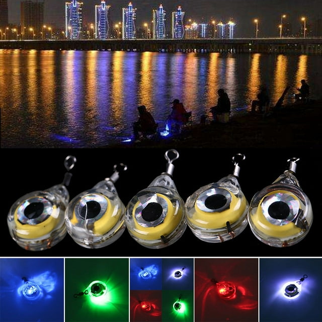 NIBOLOG 1Pc 5 Color Underwater Squid Bait Lures Fish Attraction Lamp ...