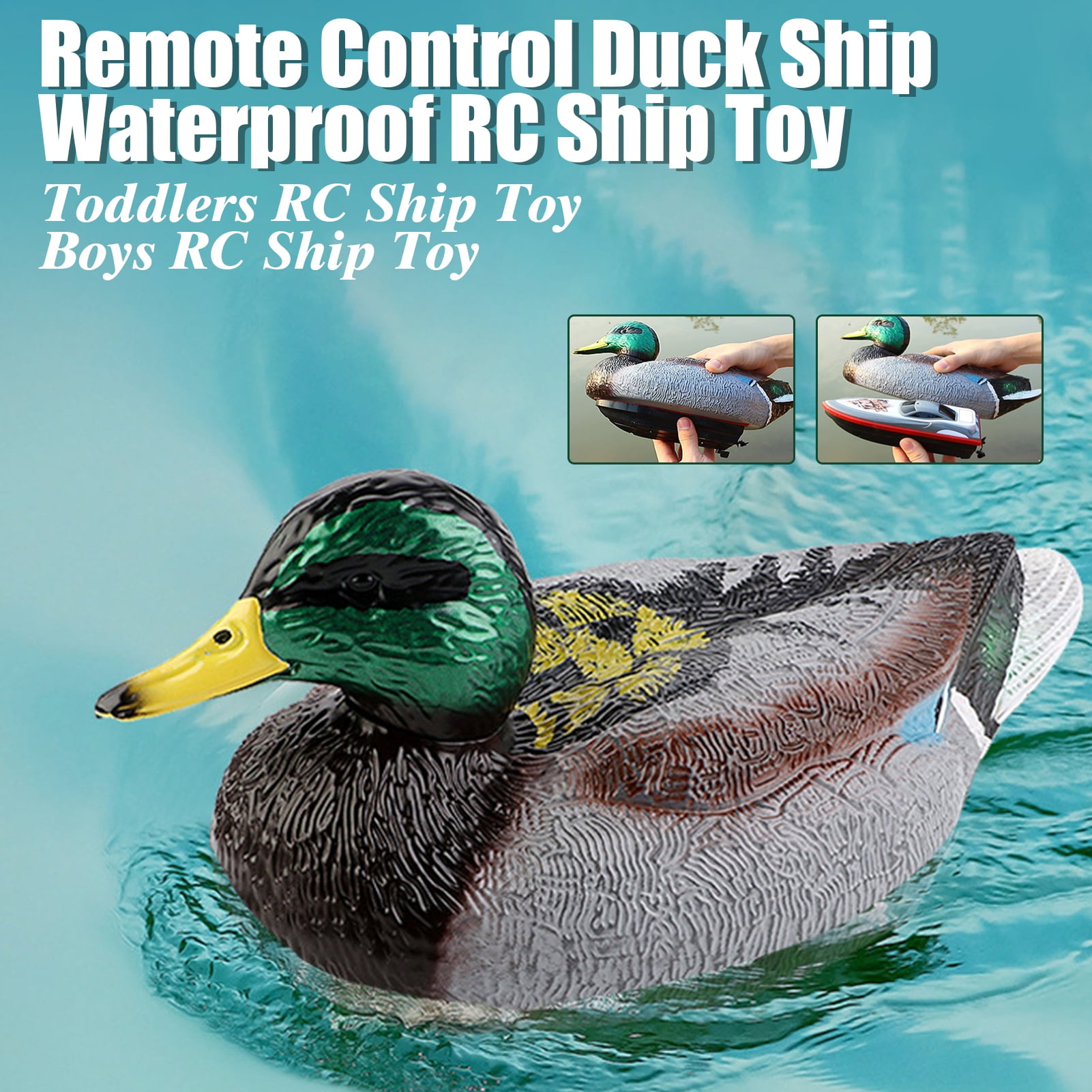 NIBOLOG 2.4GHz Remote Control Duck Boat - Dual-Propeller Waterproof ...