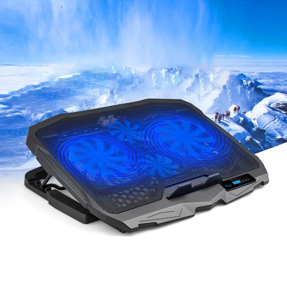 NIBOLOG 2-USB Ports Cooling Fan Laptop Cooler Pad Notebook Stand Holder ...