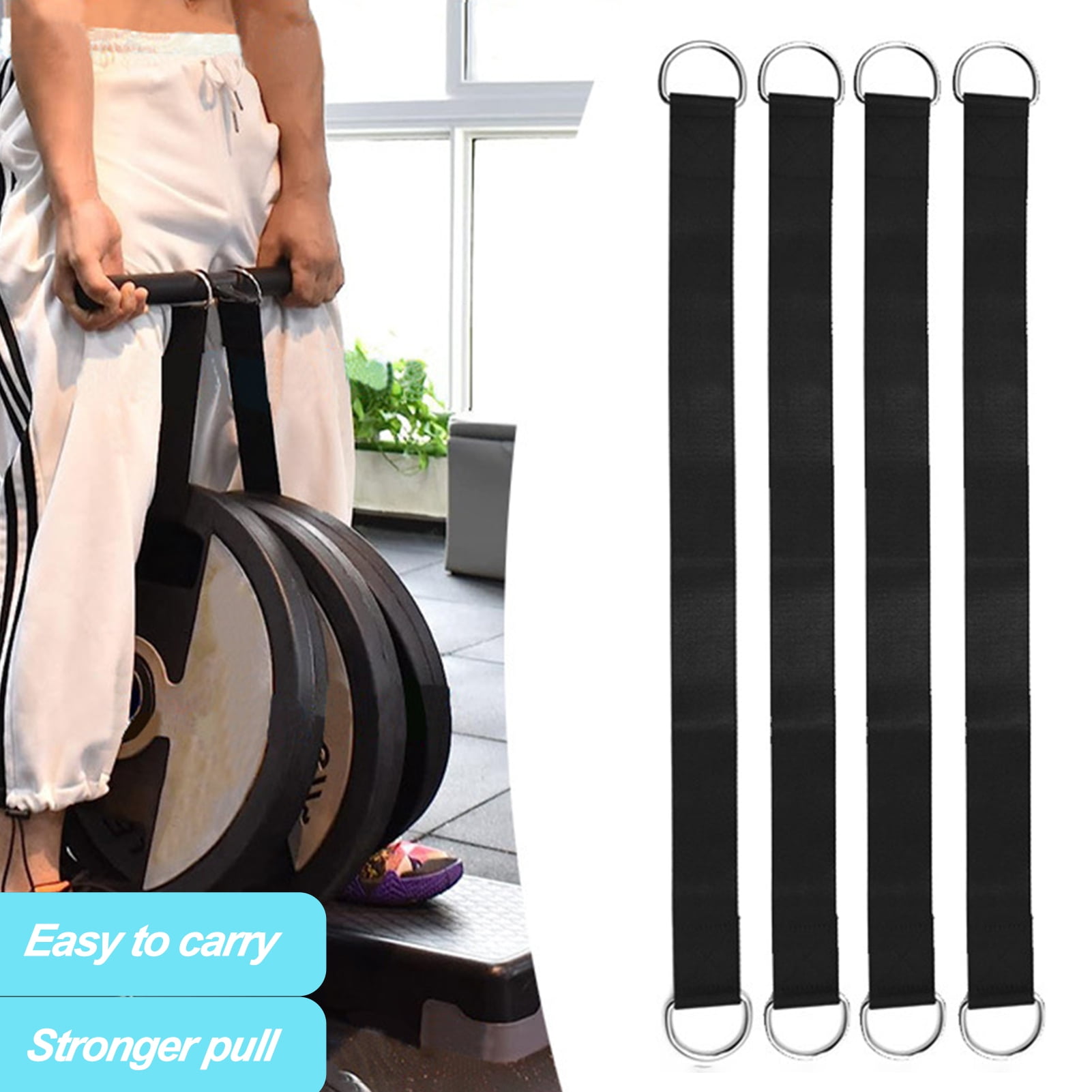 NIBOLOG 2Pcs T Bar Row Straps Multifunction Fitness Ropes Wear ...