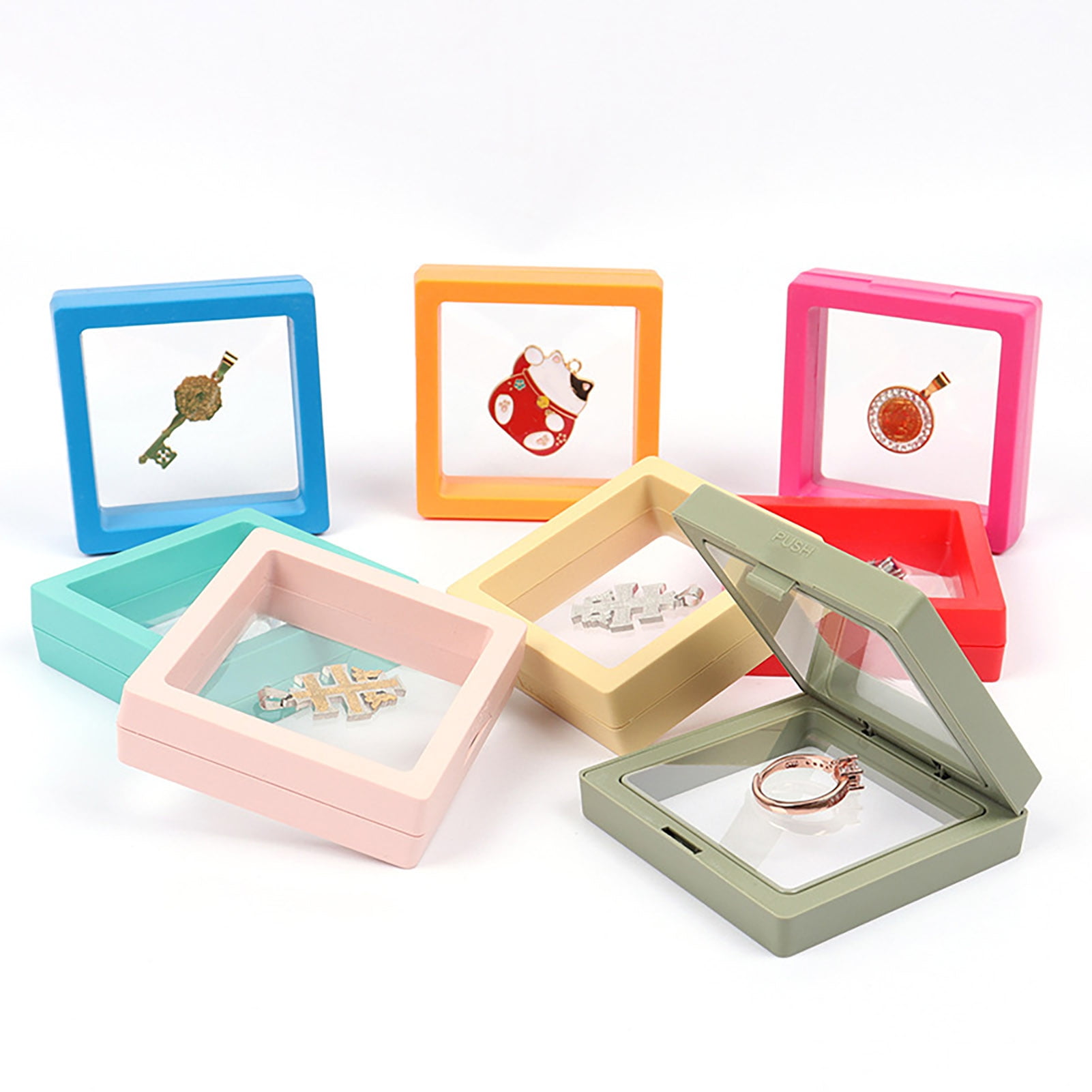 NIBOLOG 3D Floating Display Box Compact Size Portable Double-Sided ...