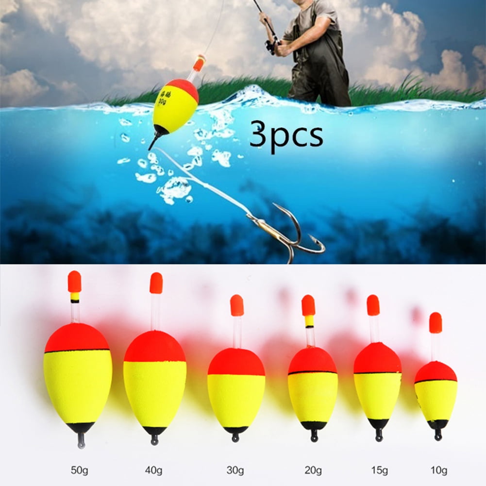 NIBOLOG 3Pcs 2.2-4.4g EVA Buoy Luminous Float Fish Bait Detector ...