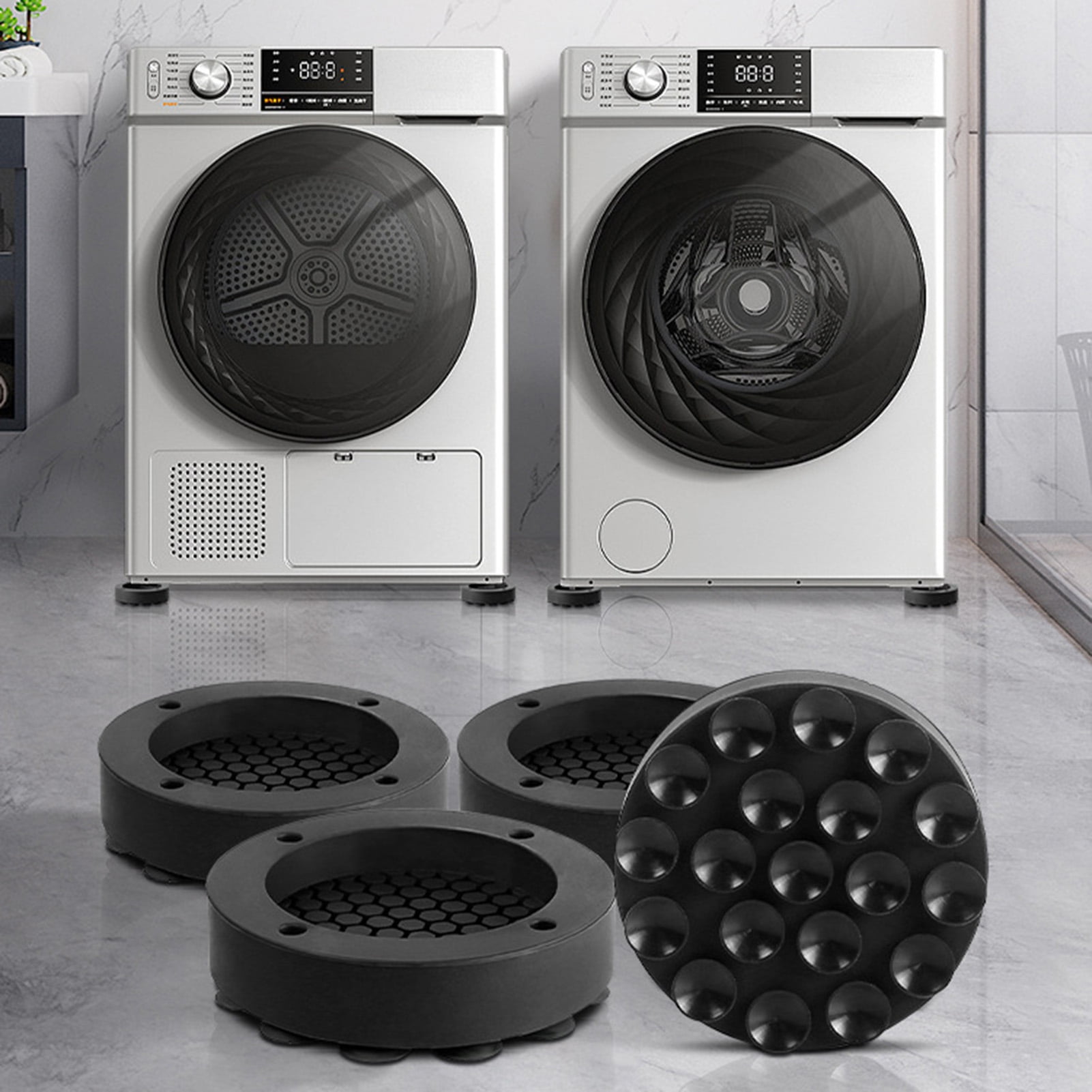 NIBOLOG 4Pcs Shock Absorbing Feet Pad Noise Reduction Anti-slip Round ...