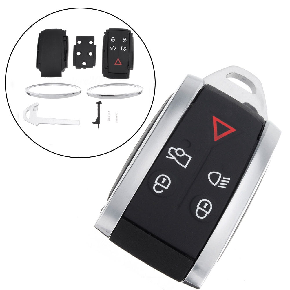 NIBOLOG 5 Buttons Keyless Key Fob Remote Case Shell with Uncut Blade ...