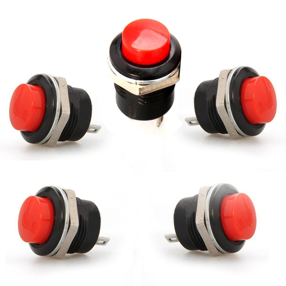 NIBOLOG 5 Pcs Momentary On/Off Push Buttons - Horn Switch for Car Mini Auto - Walmart.com