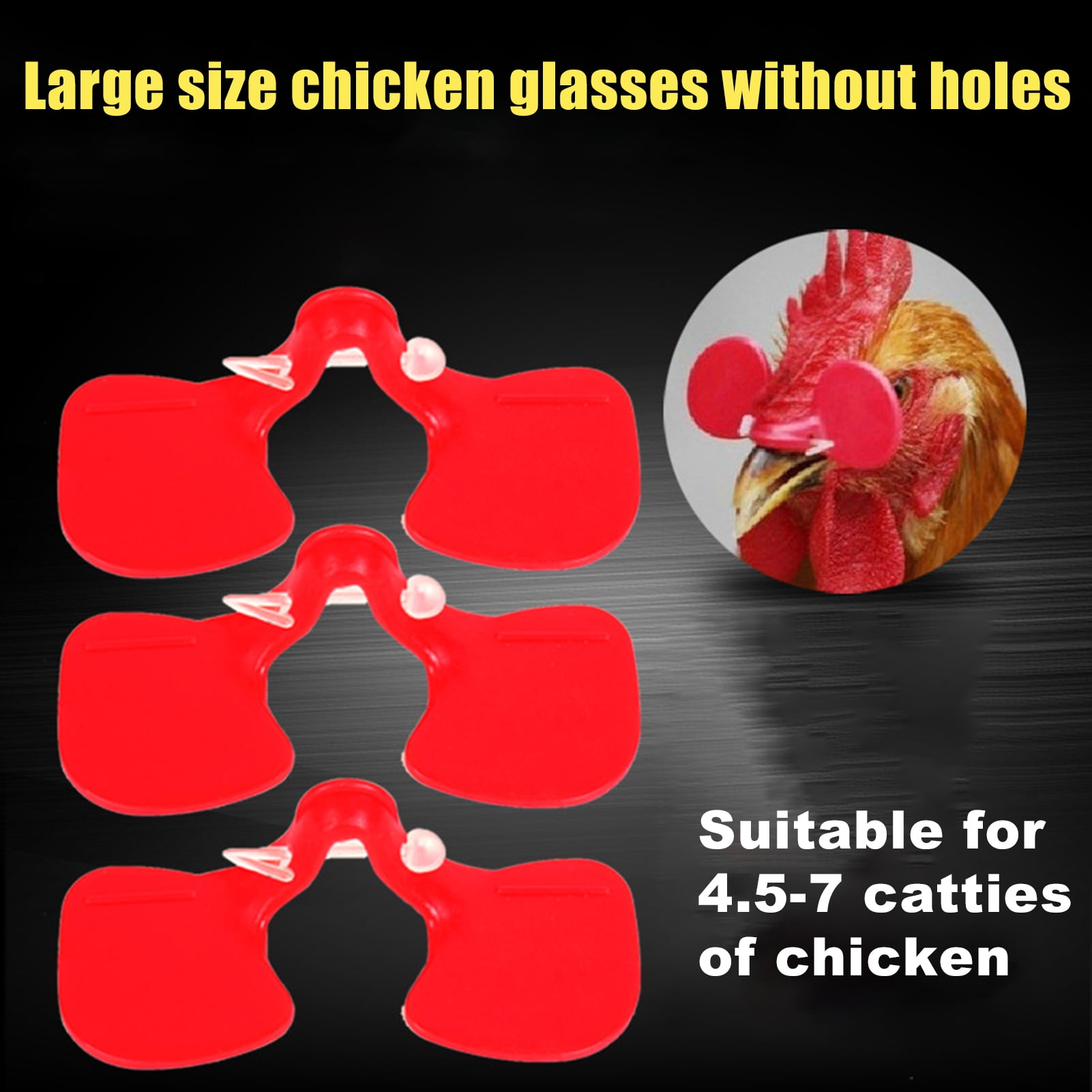 NIBOLOG 50/100Pcs Poultry Blinders with Pliers Anti-Pecking Plastic ...