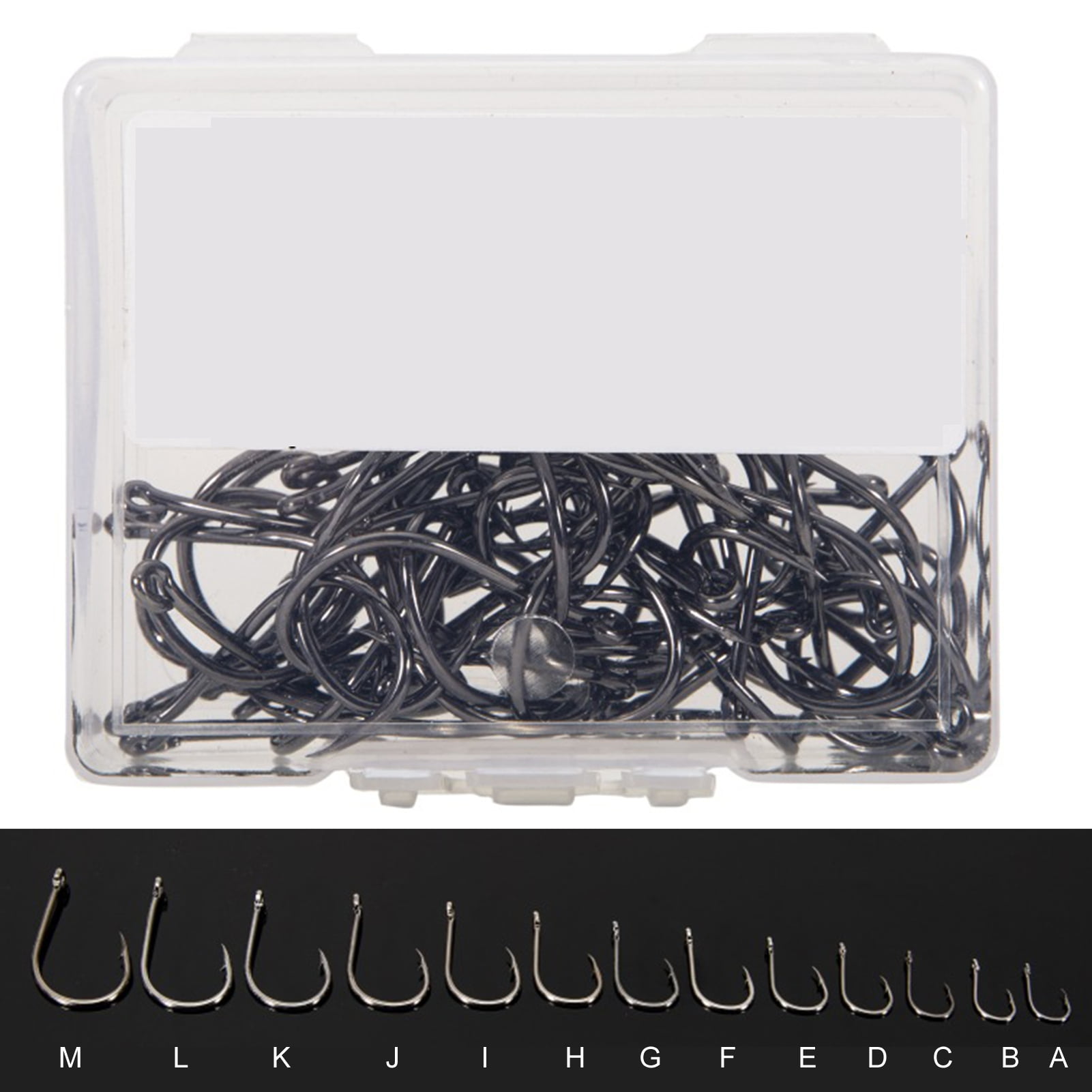 NIBOLOG 50Pcs/Set Practical Sharp Barb Fishing Hook Single Head ...