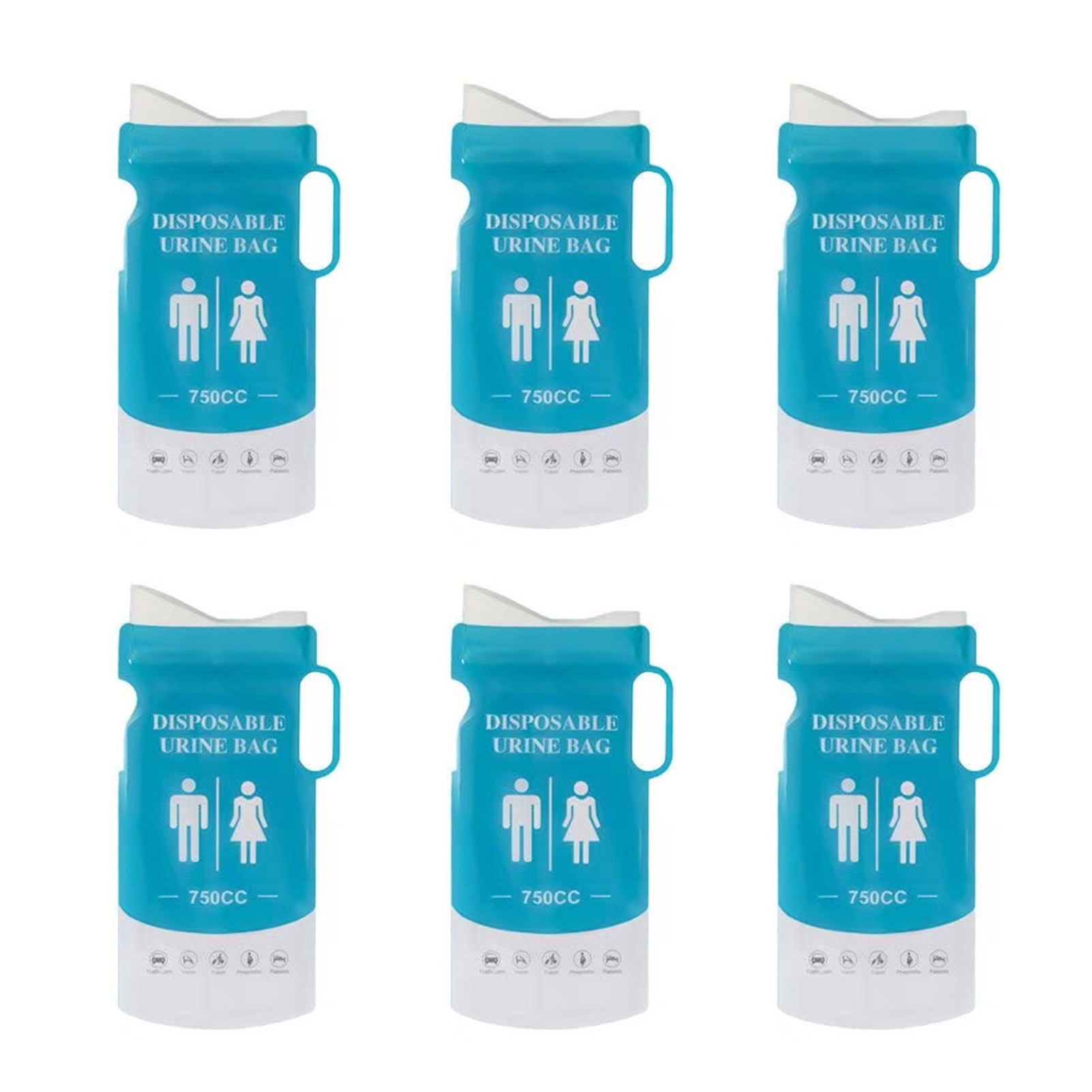 NIBOLOG 6/12/24 Pcs 750ML Disposable Urinal Bag Leak Proof Eco-Friendly ...