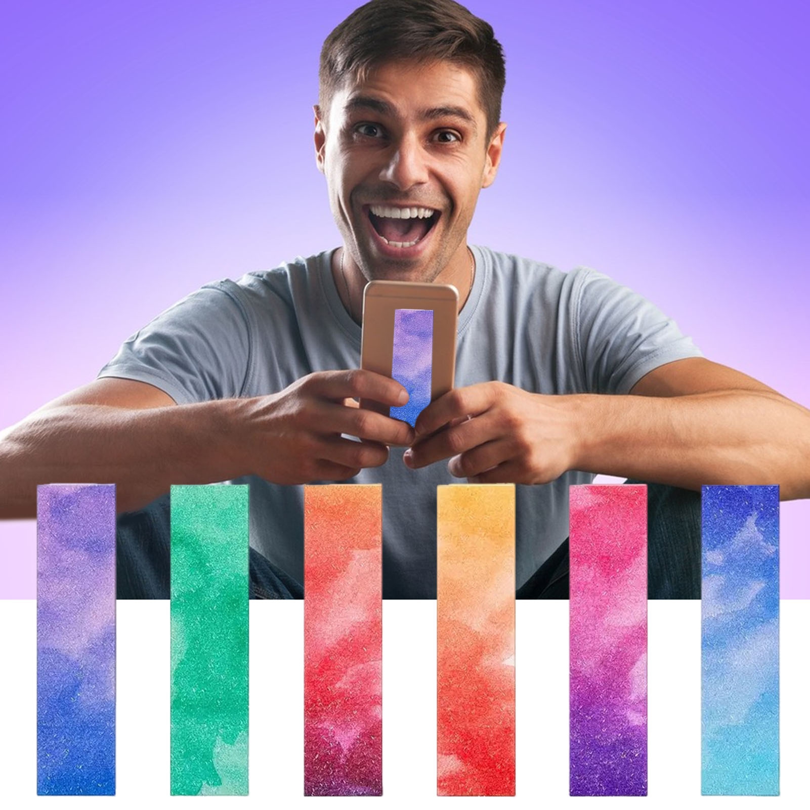 NIBOLOG 6Pcs/Set Fidget Sensory Sticker Textured Self-adhesive Stress ...