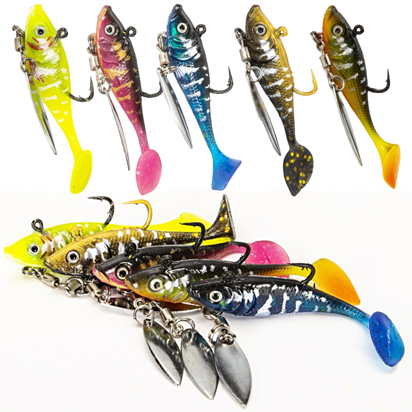 NIBOLOG 6cm Sequin Bait 3D Simulation Fisheye Sharp Hook Detailed Vivid ...