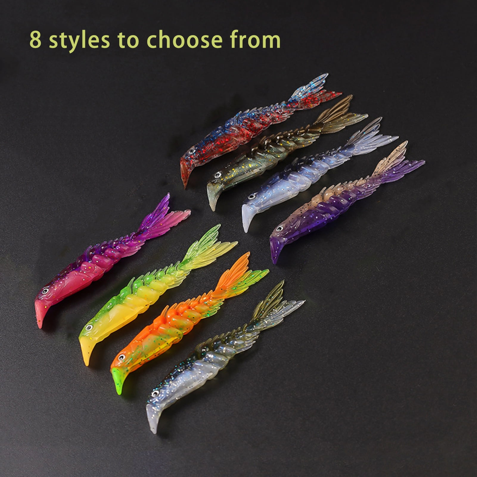 NIBOLOG 7Pcs 8cm/3.5g Fishing Lure Realistic Bright Color 3D Fisheye ...