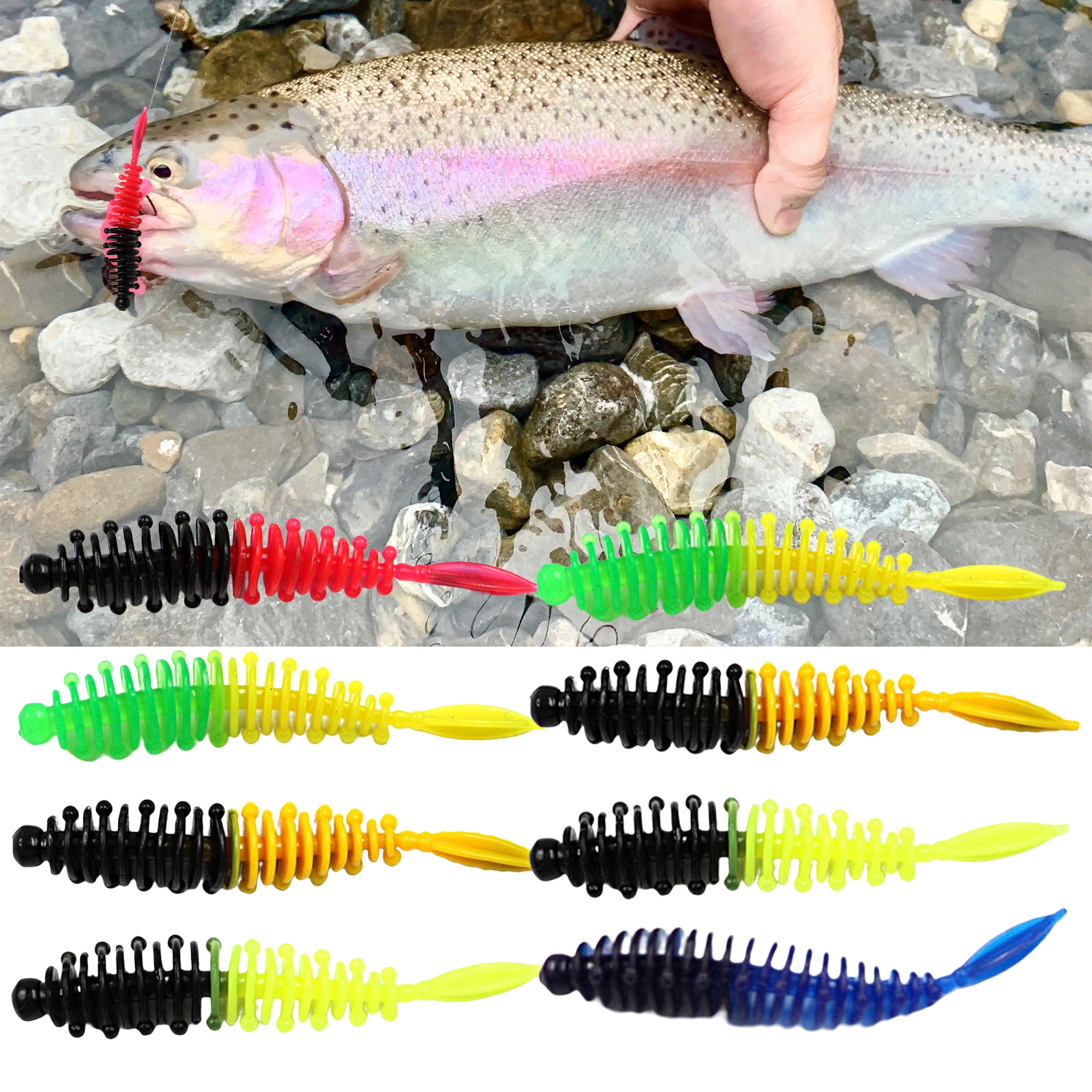 NIBOLOG 8Pcs/Set 5.5cm/1.3g Fishing Lure Simulated Bright Color ...