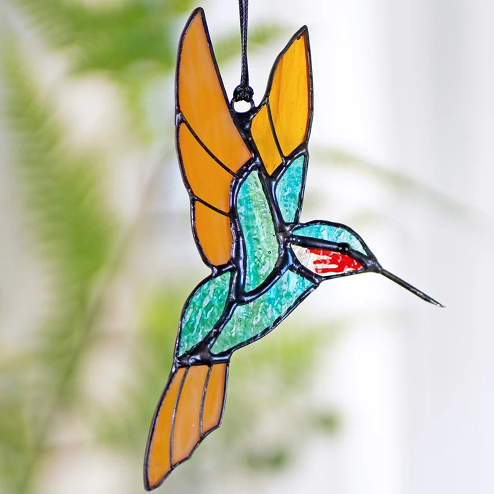 NIBOLOG Acrylic Hummingbird Suncatcher Hanging Decoration Home Office Indoor Outdoor Garden Wall ...