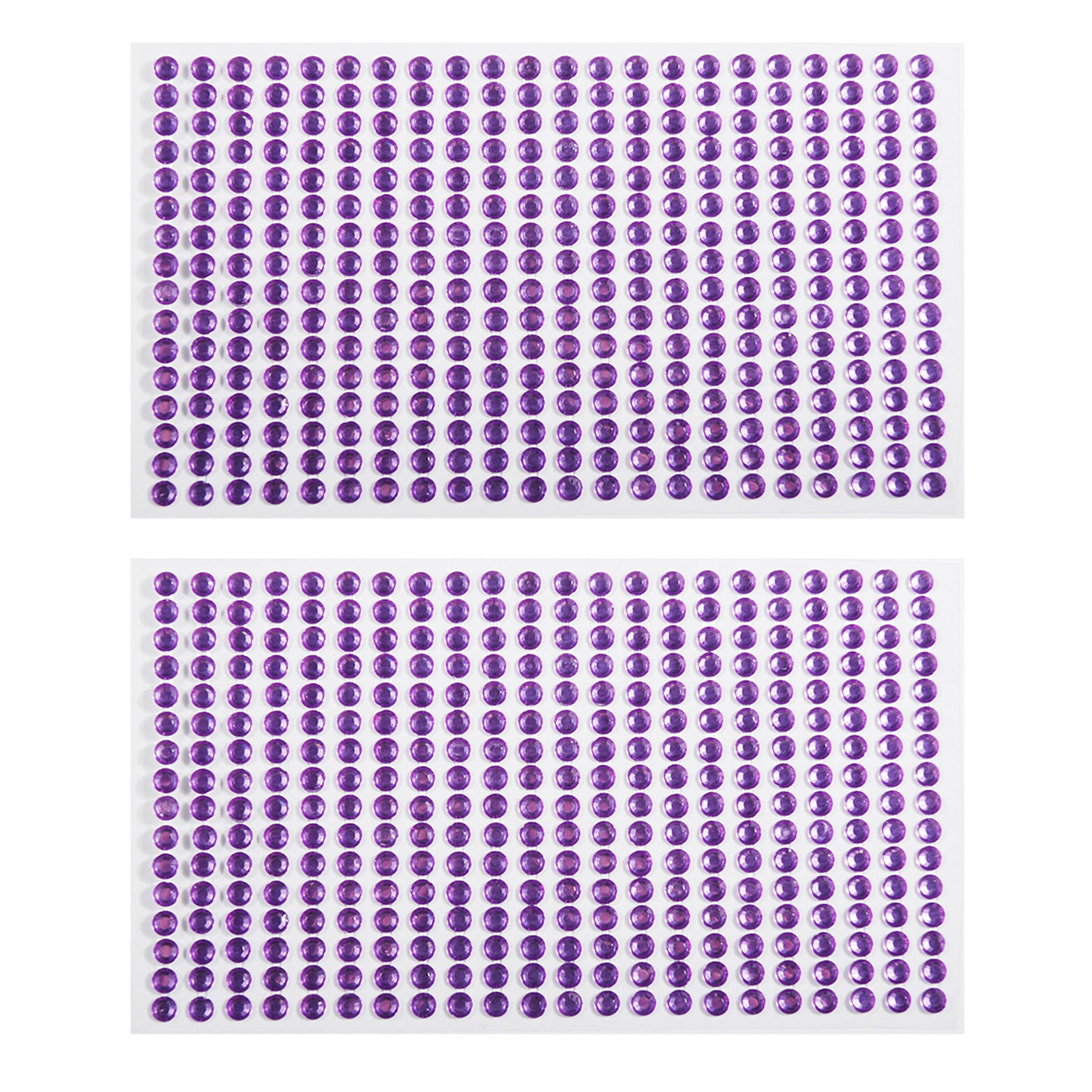 NIBOLOG Acrylic Rhinestone Decals - 2 Sheets Shiny Self Adhesive Mini ...
