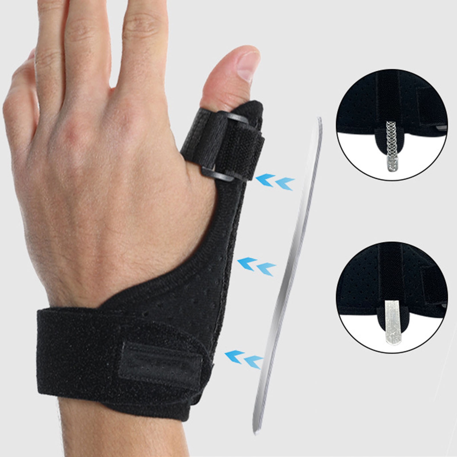 NIBOLOG Adjustable Thumb Wrist Brace Comfortable Support Fastener Tape ...