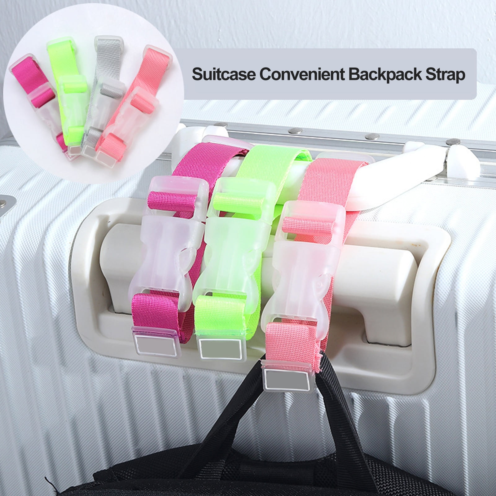NIBOLOG Adjustable Travel Bag Strap Secure Luggage Portable Nylon User ...