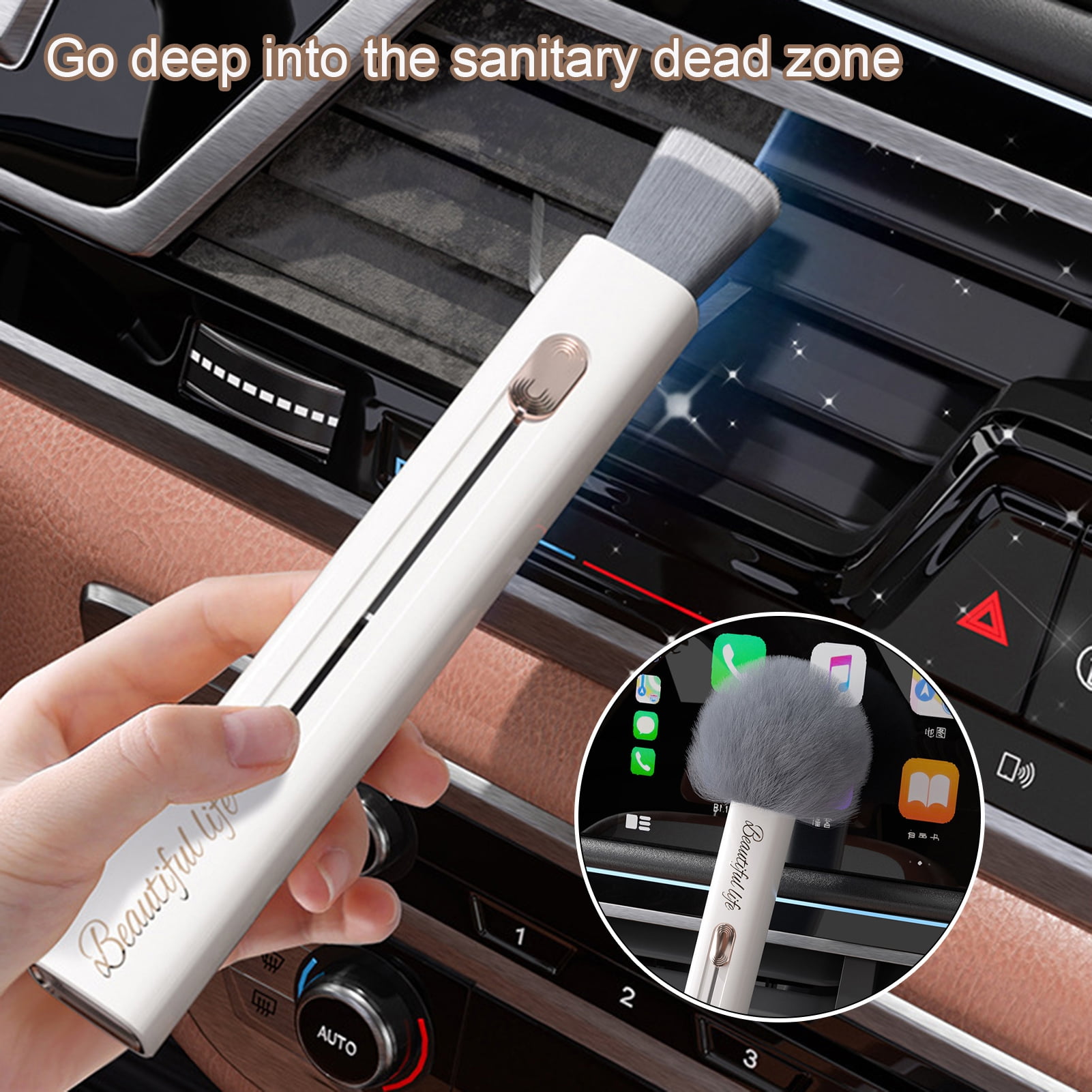 NIBOLOG Air Conditioner Vent Cleaning Brush - Anti-Static Adjustable ...