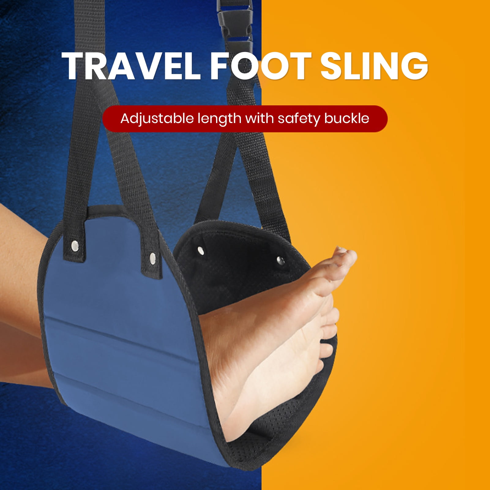 NIBOLOG Airplane Footrest Foot Hammock Quick Release Adjustable Design ...