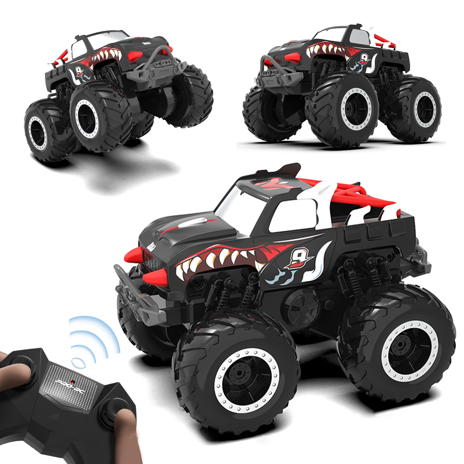 NIBOLOG Amphibious 2.4GHz RC Car 4W Rechargeable Electric RC Stunt Car ...