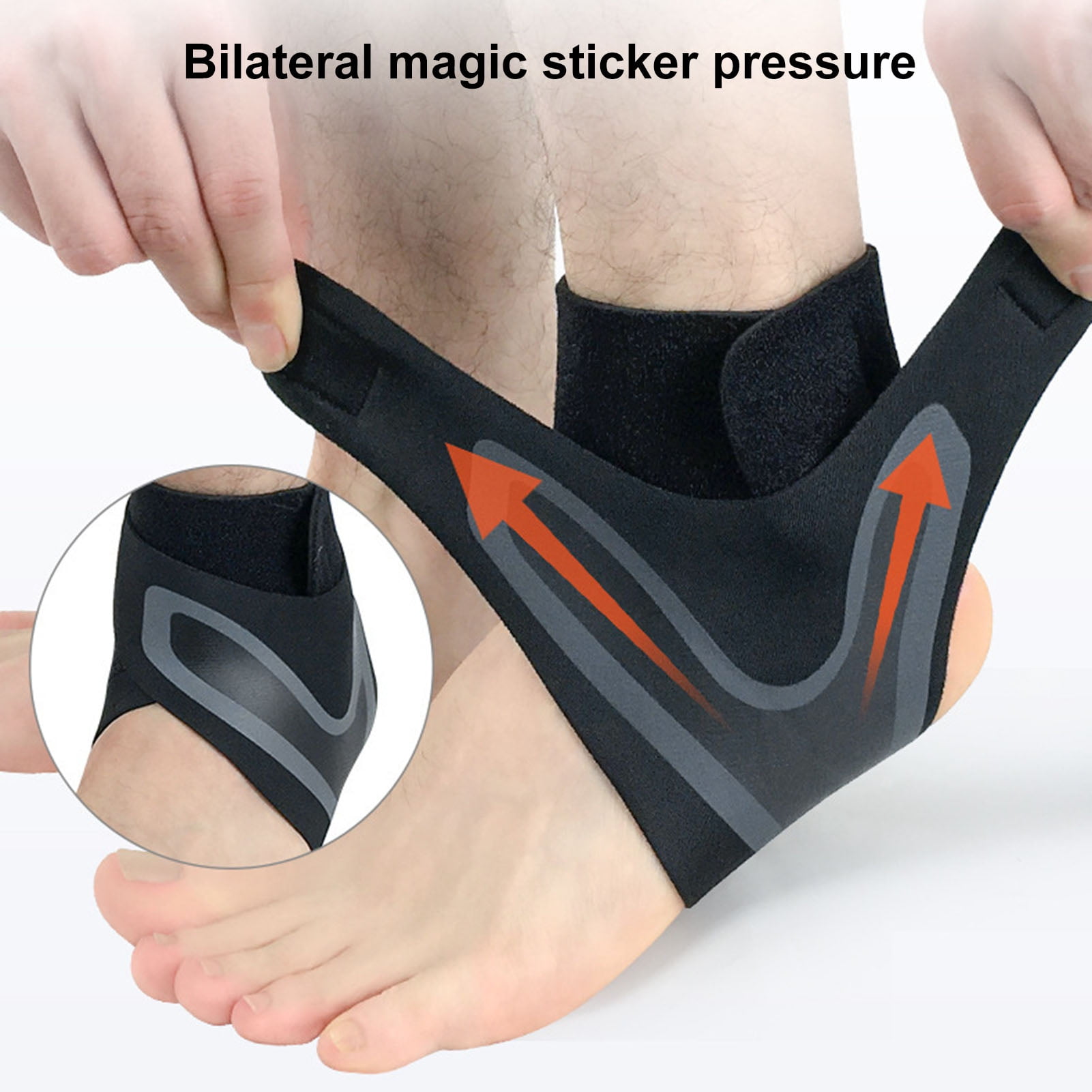 NIBOLOG Ankle Support Brace Adjustable Anti-Sprain Protection Running ...