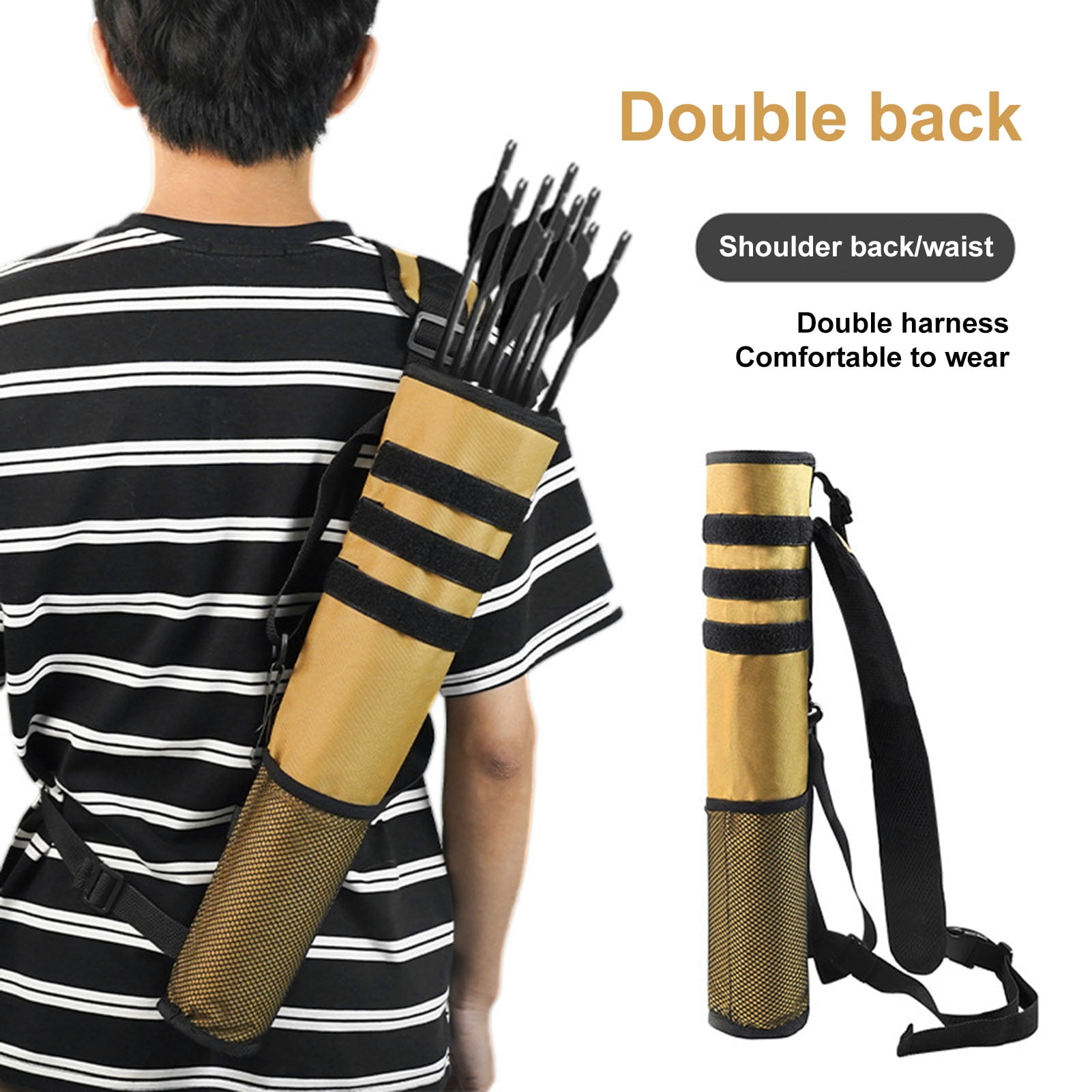 NIBOLOG Archery Arrow Quiver Back Hip Dual Use Large Capacity ...