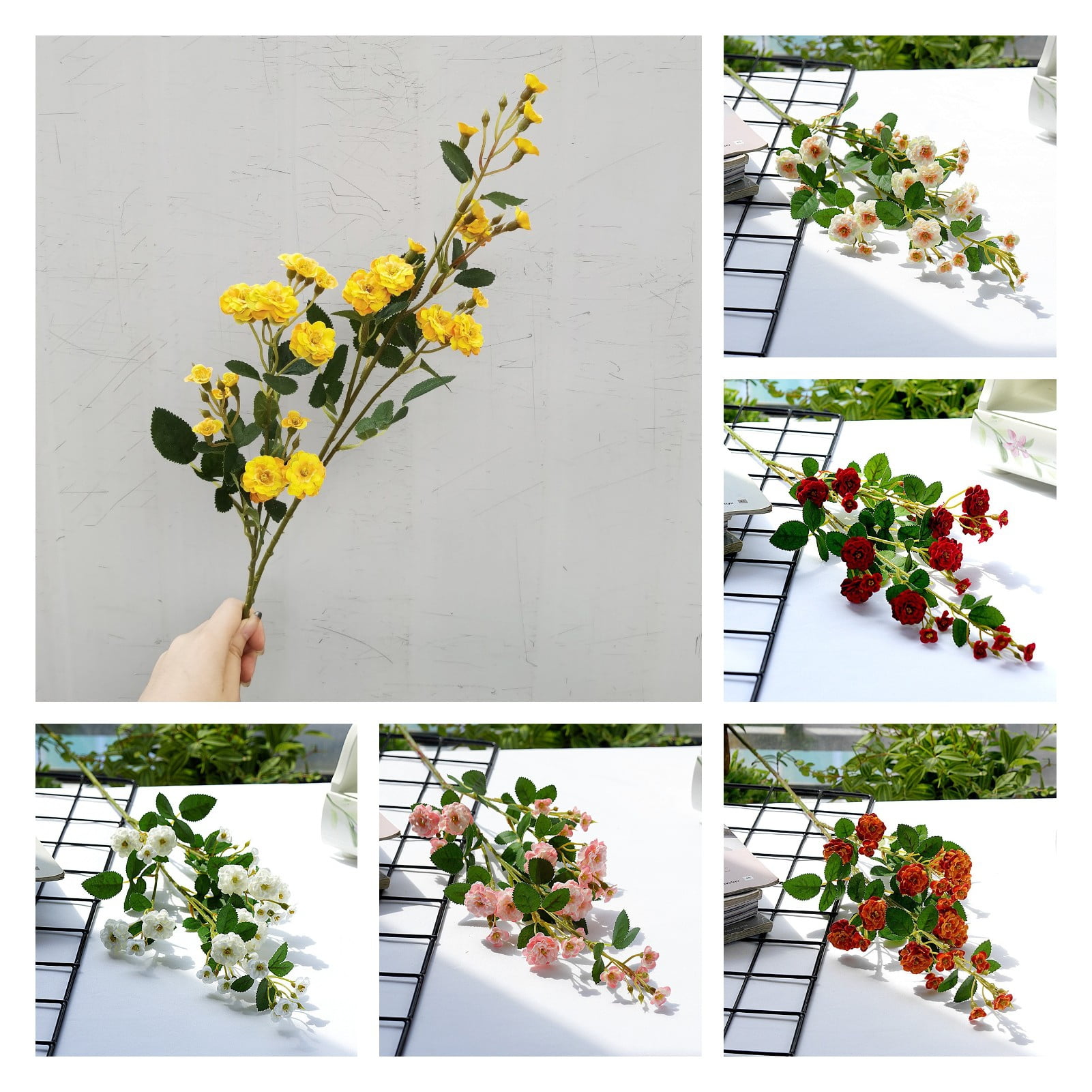 NIBOLOG Artificial Flower Multi-purpose Beautiful Fabric Everlasting ...