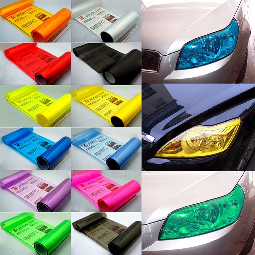 NIBOLOG Auto Car Headlight Fog Light Tint Change Color Film Decor ...