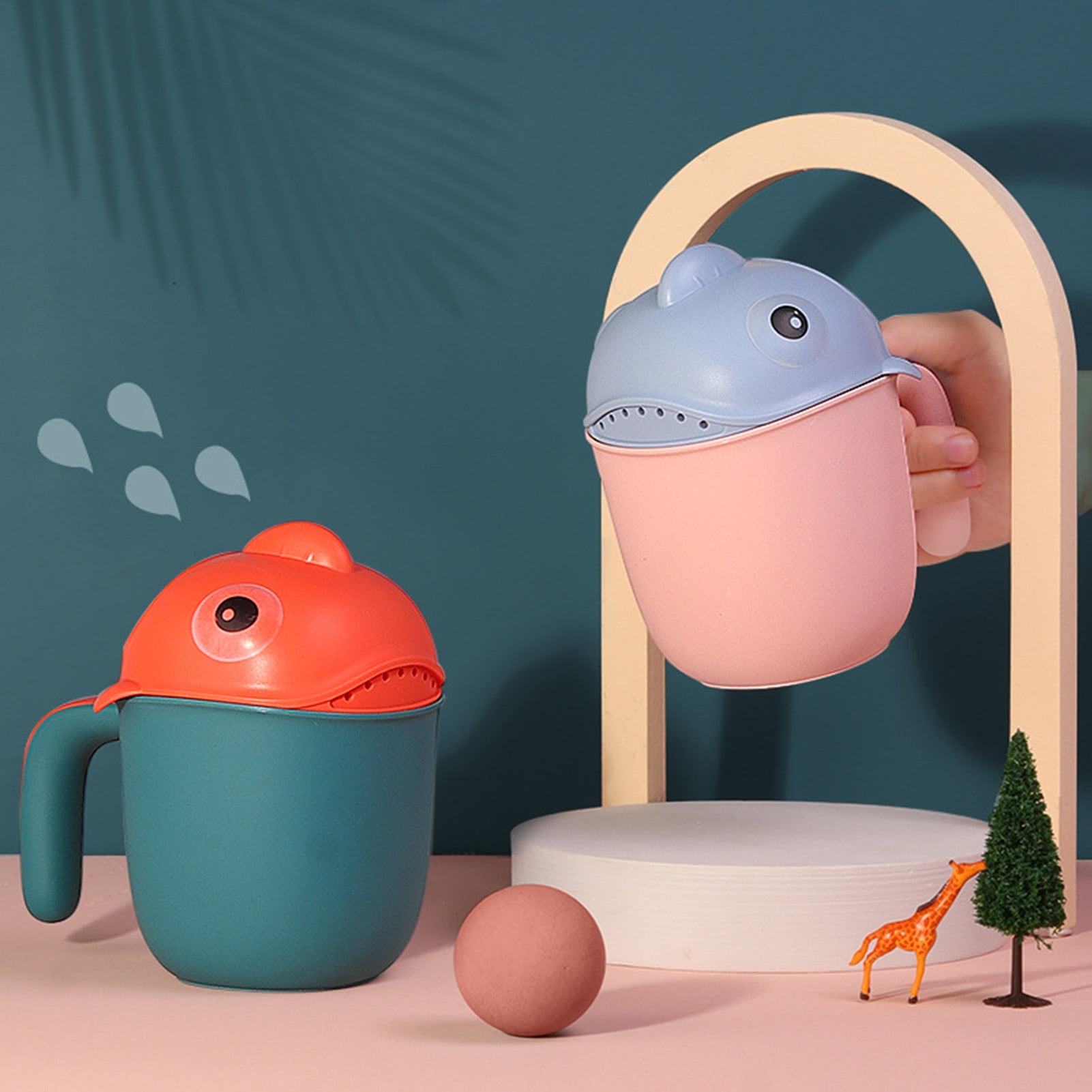 NIBOLOG Baby Bath Rinser Creative Shape High Toughness PP Baby Rinse ...