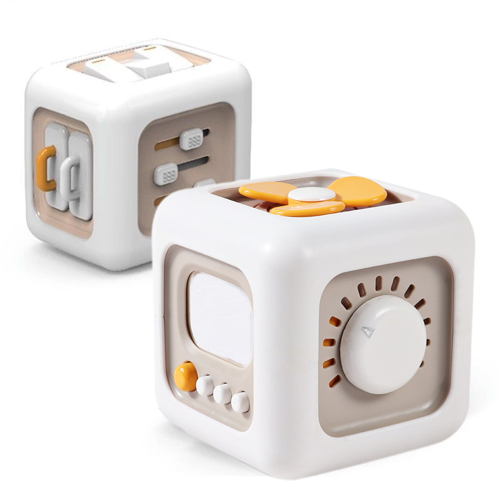 NIBOLOG Baby Busy Cube Toy Fine Motor Skills Development Sensory Activity Cube Travel Portable ...