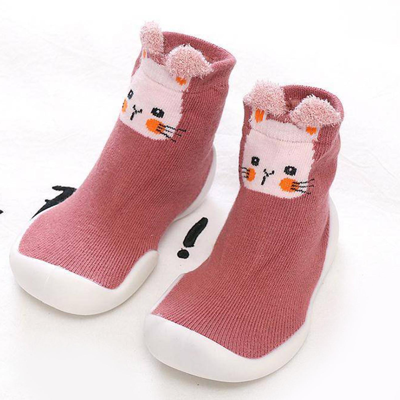 NIBOLOG Baby Toddler Soft Bottom Socks Non-slip High Tube Animal ...
