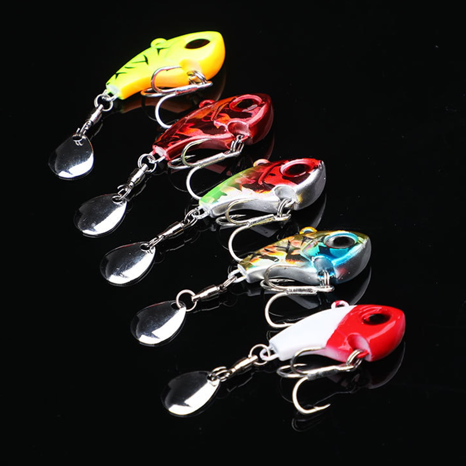 NIBOLOG Bait Treble Hook 3D Simulation Fisheye Reflective Angling Metal Compound Sequins Bait ...