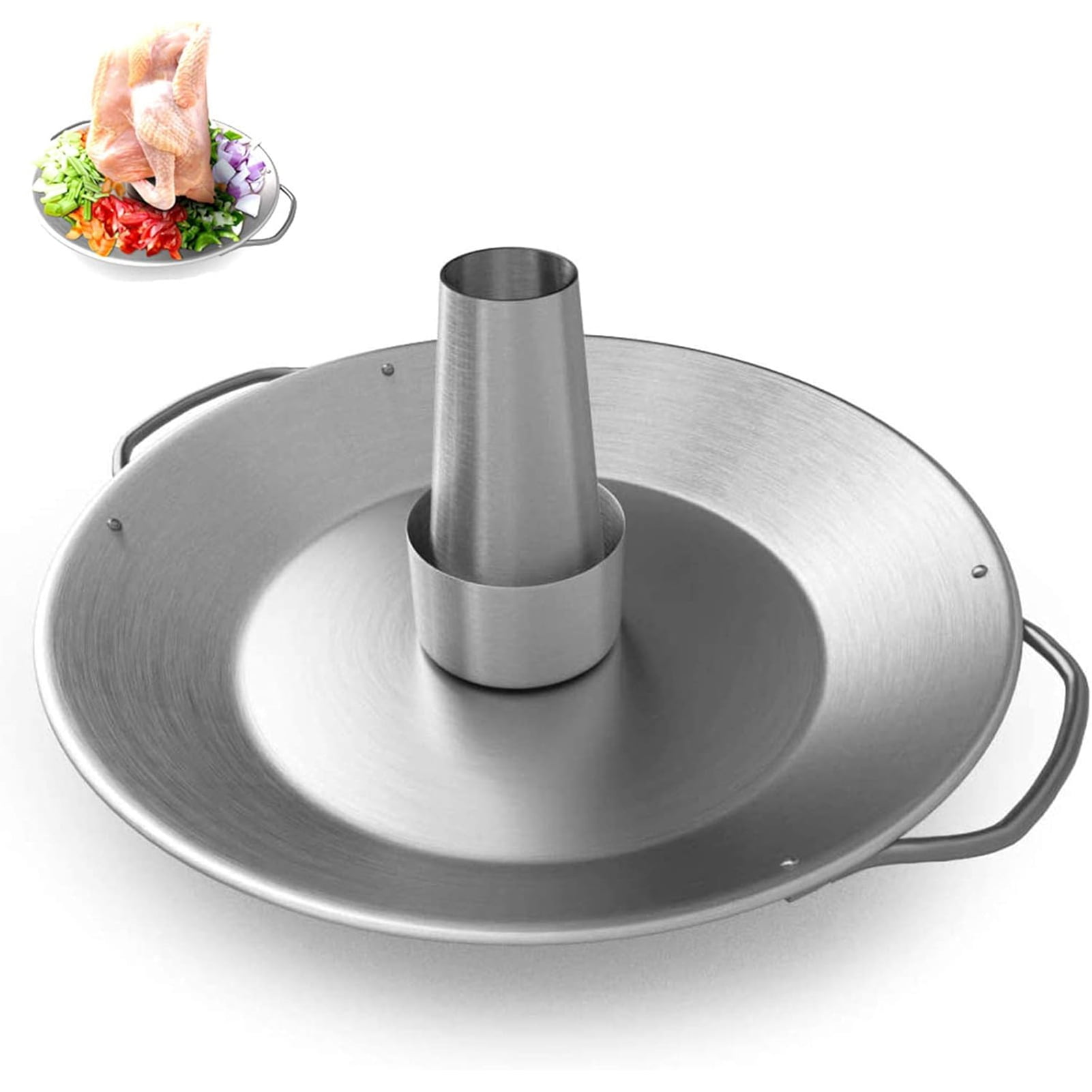 NIBOLOG Beer Can Chicken Holder for Grill Stainless Steel Roast Chicken ...