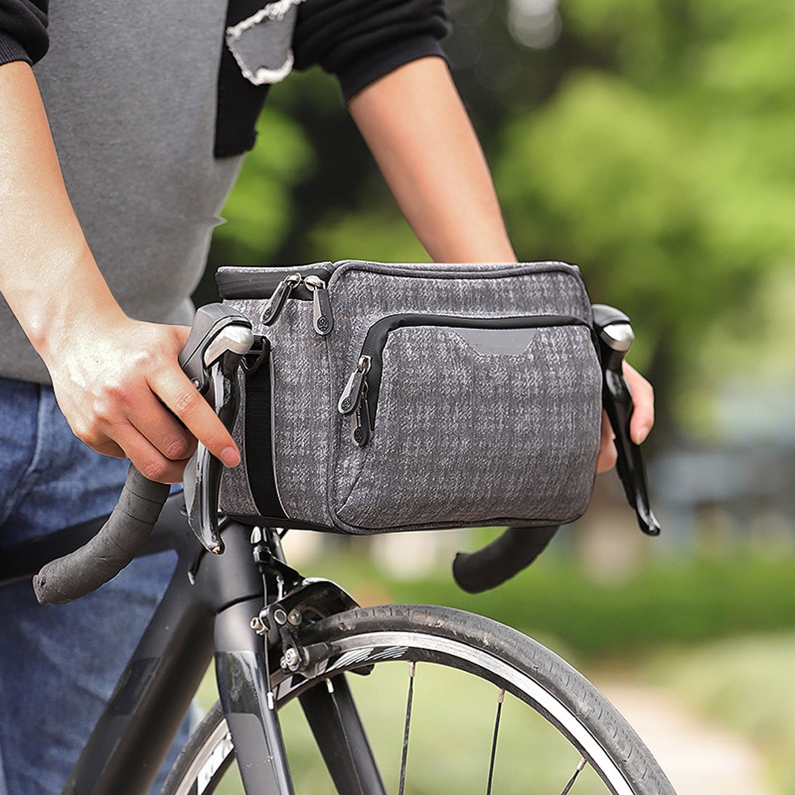NIBOLOG Bicycle Handlebar Bag Long Lifespan Multifunction Stable Front ...