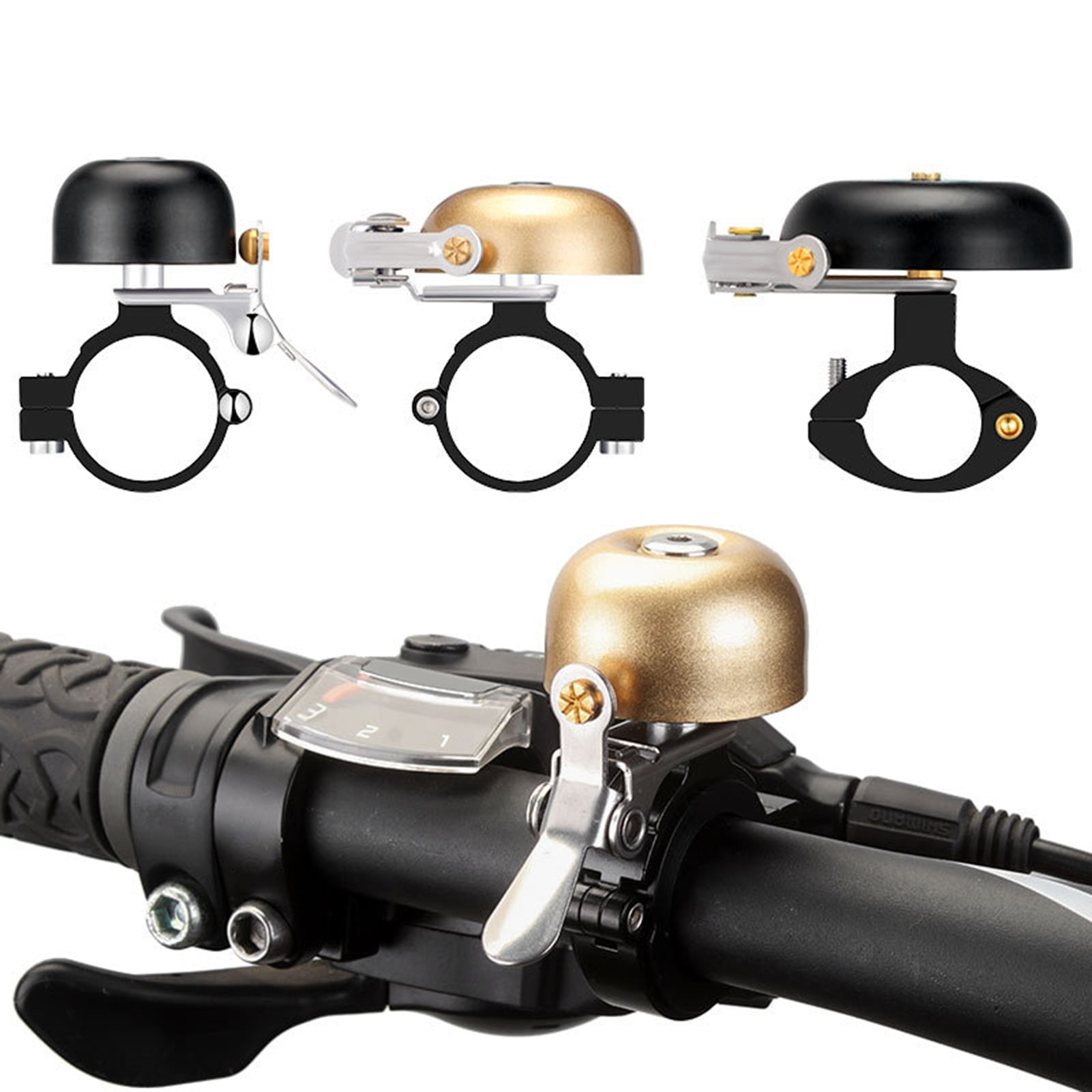 NIBOLOG Bicycle Ring Horn Anti-oxidation Retro Appearance Loud Tone ...