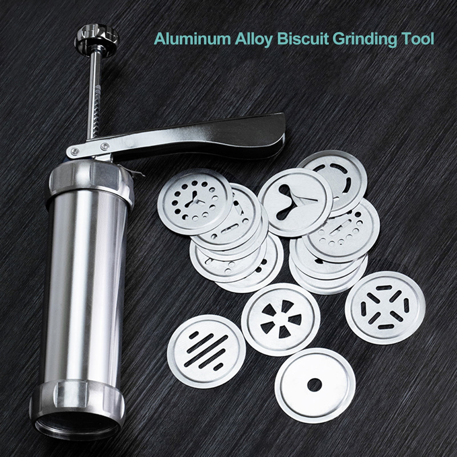 NIBOLOG Biscuit Maker Safe Portable Aluminum Alloy Manual Cookie Press ...