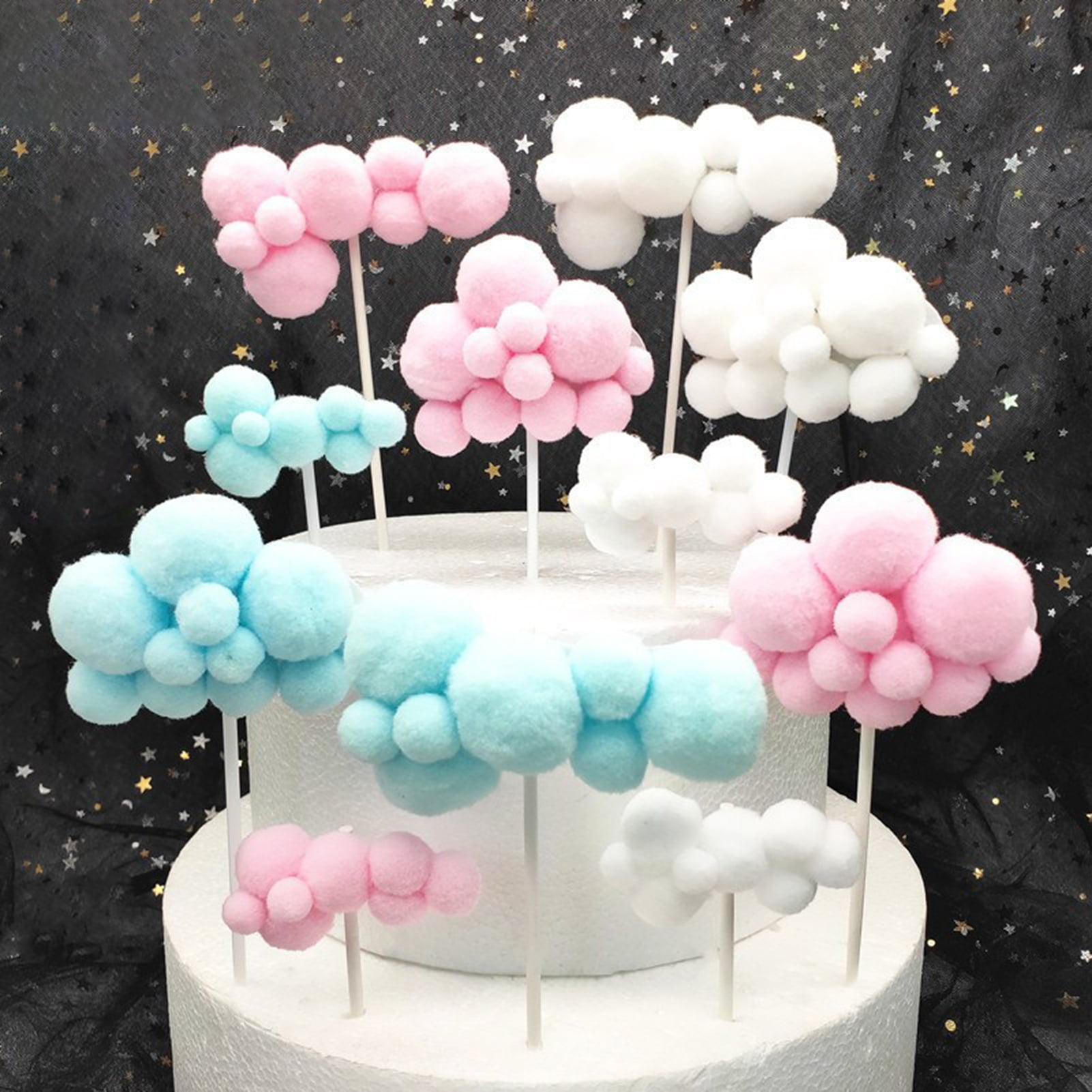 NIBOLOG Cake Topper Clouds Style Non-stick Durable Party Birthday Cake ...