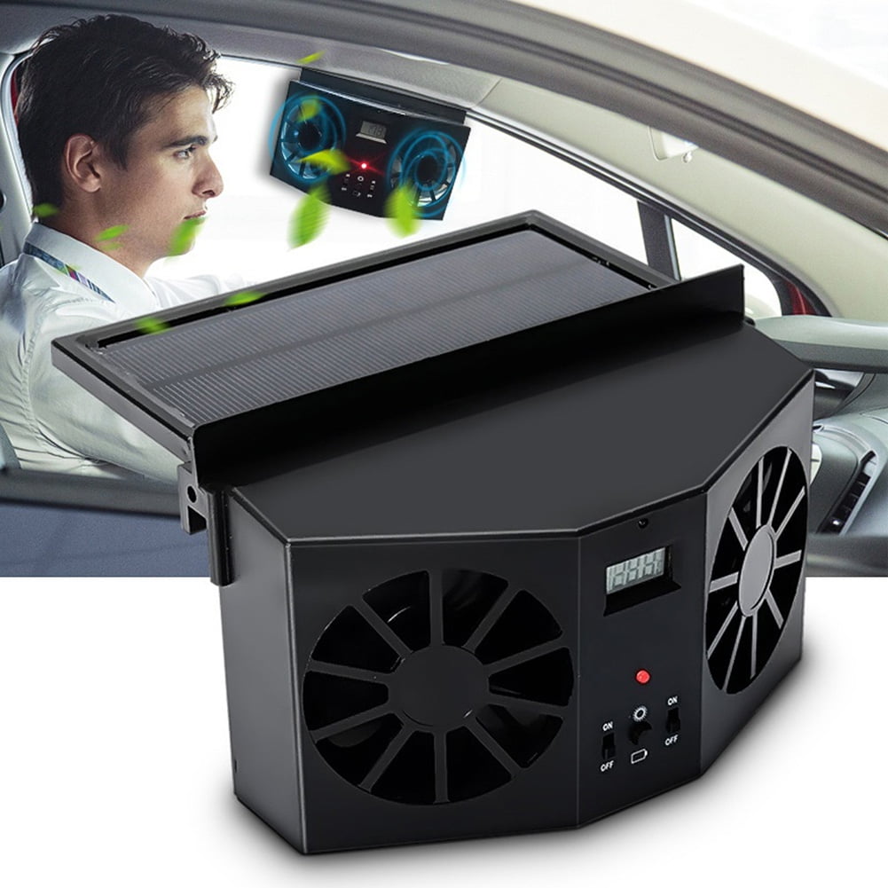 NIBOLOG Car Auto Solar Fan Window Cooling Air Vent Vehicle Ventilation ...