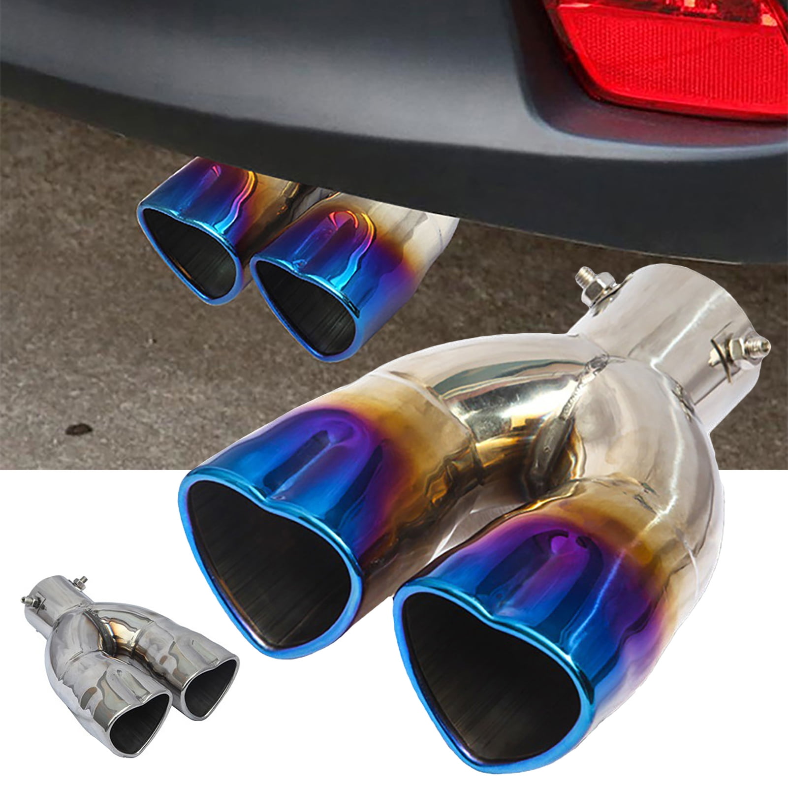 NIBOLOG Car Exhaust Tip - Anti Ultraviolet Car Decoration Two Types ...